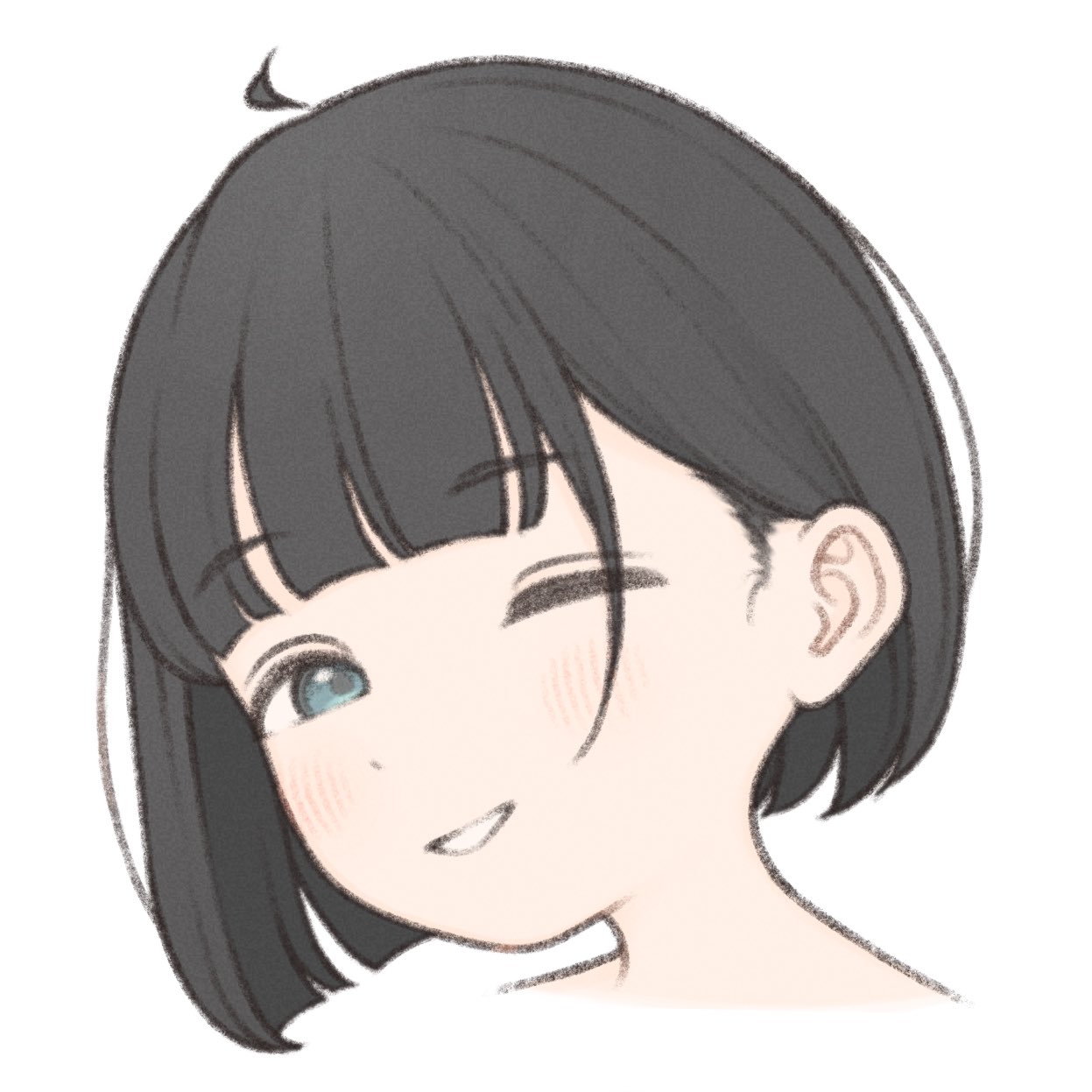 The Big ImageBoard (TBIB) - 1girl 1ssakawaguchi ahoge black hair blush ...