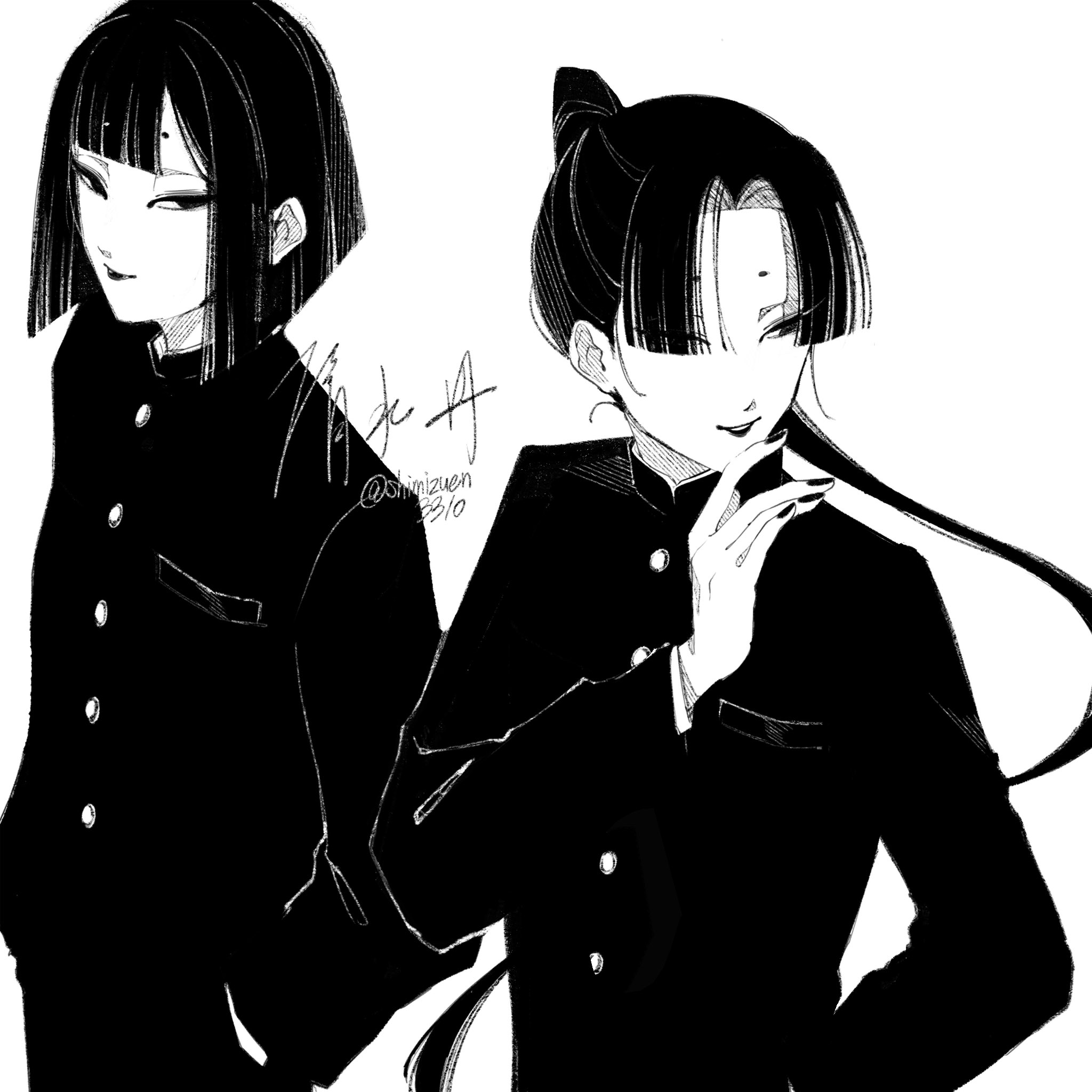 The Big ImageBoard (TBIB) - 2boys androgynous blunt bangs blunt ends ...