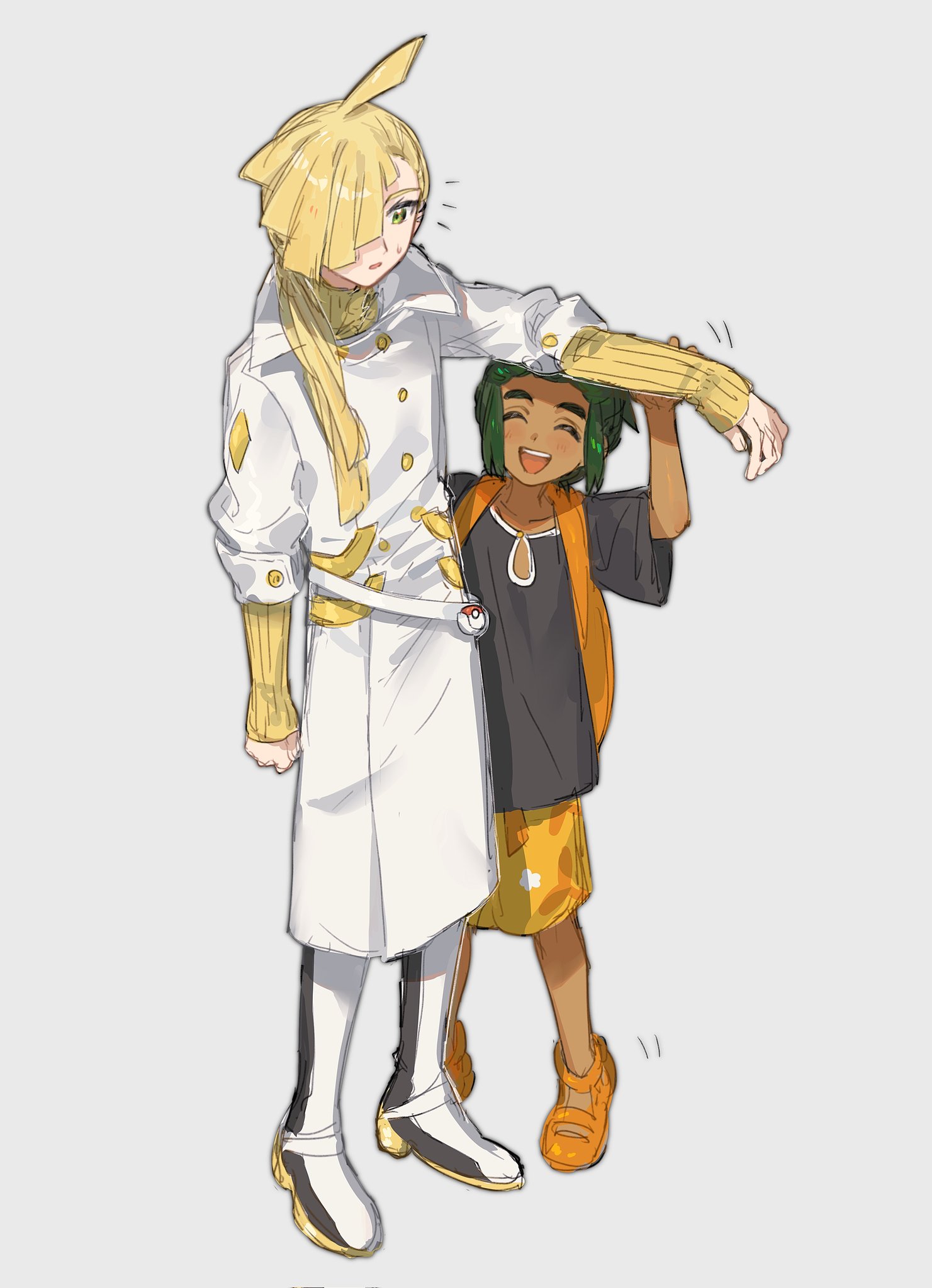 The Big ImageBoard (TBIB) - 2boys age difference aged up backpack bag black shirt blonde hair ...