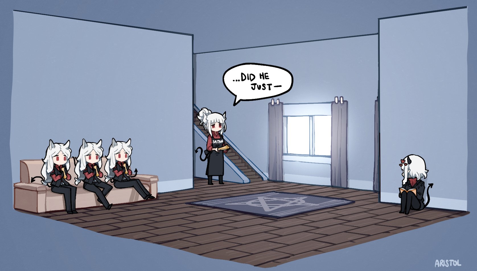 The Big ImageBoard (TBIB) - 3girls animal ears aristol blush cerberus ...