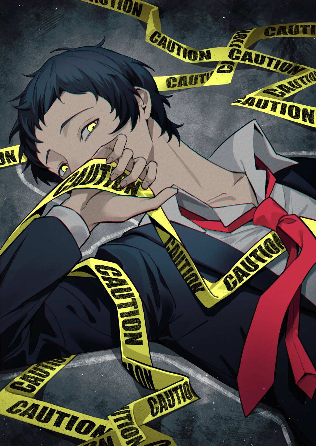 The Big ImageBoard (TBIB) - 1boy adachi tooru black hair black jacket ...