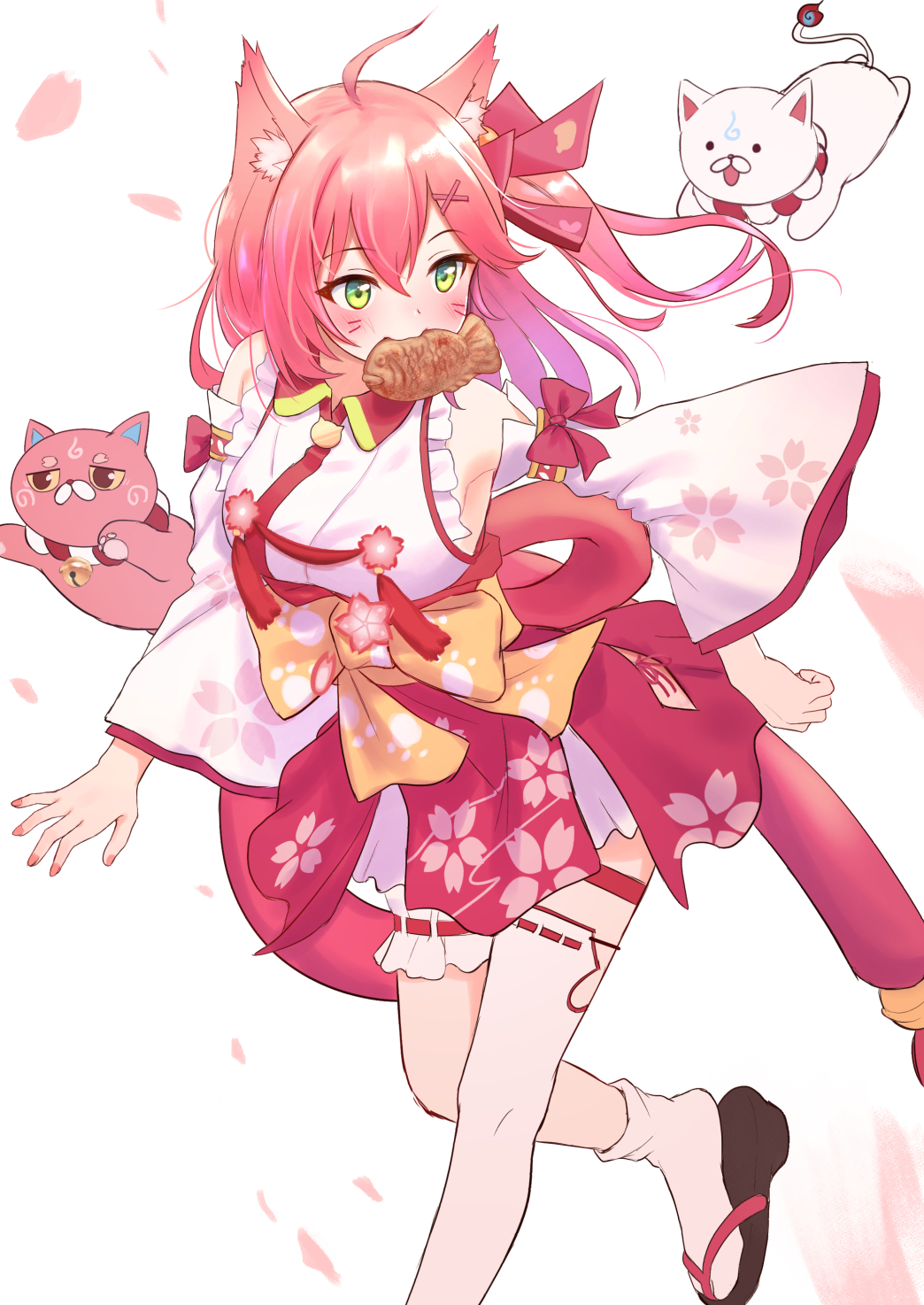 The Big ImageBoard (TBIB) - 1girl 35p (miko channel) animal ears cat cat ears cherry blossom ...