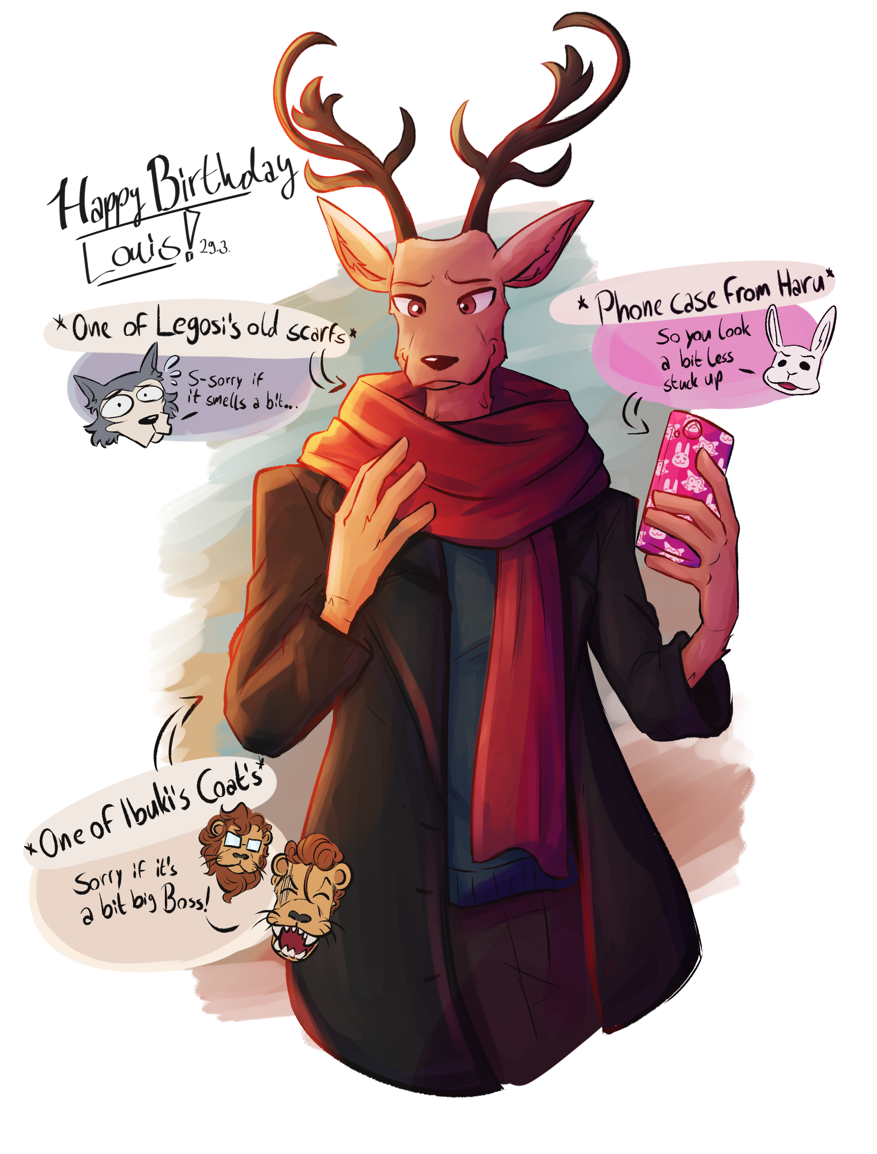 The Big ImageBoard (TBIB) - 2020 antlers beastars brown body brown fur canid canine canis ...