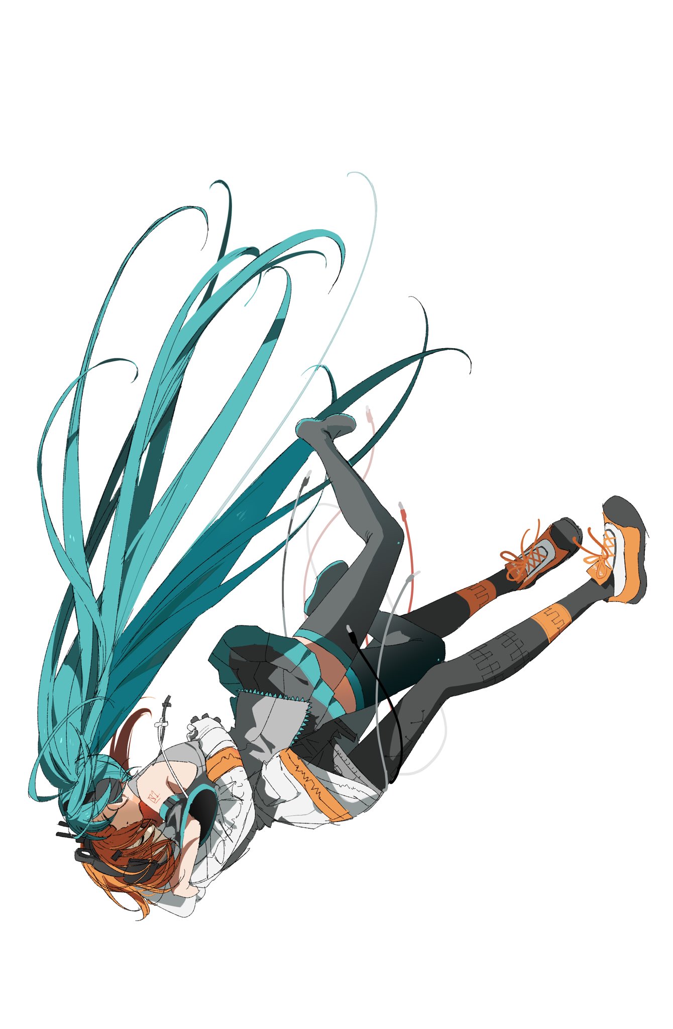 The Big Imageboard Tbib 2girls Ai Voice Absurdly Long Hair Adachi Rei Black Pantyhose