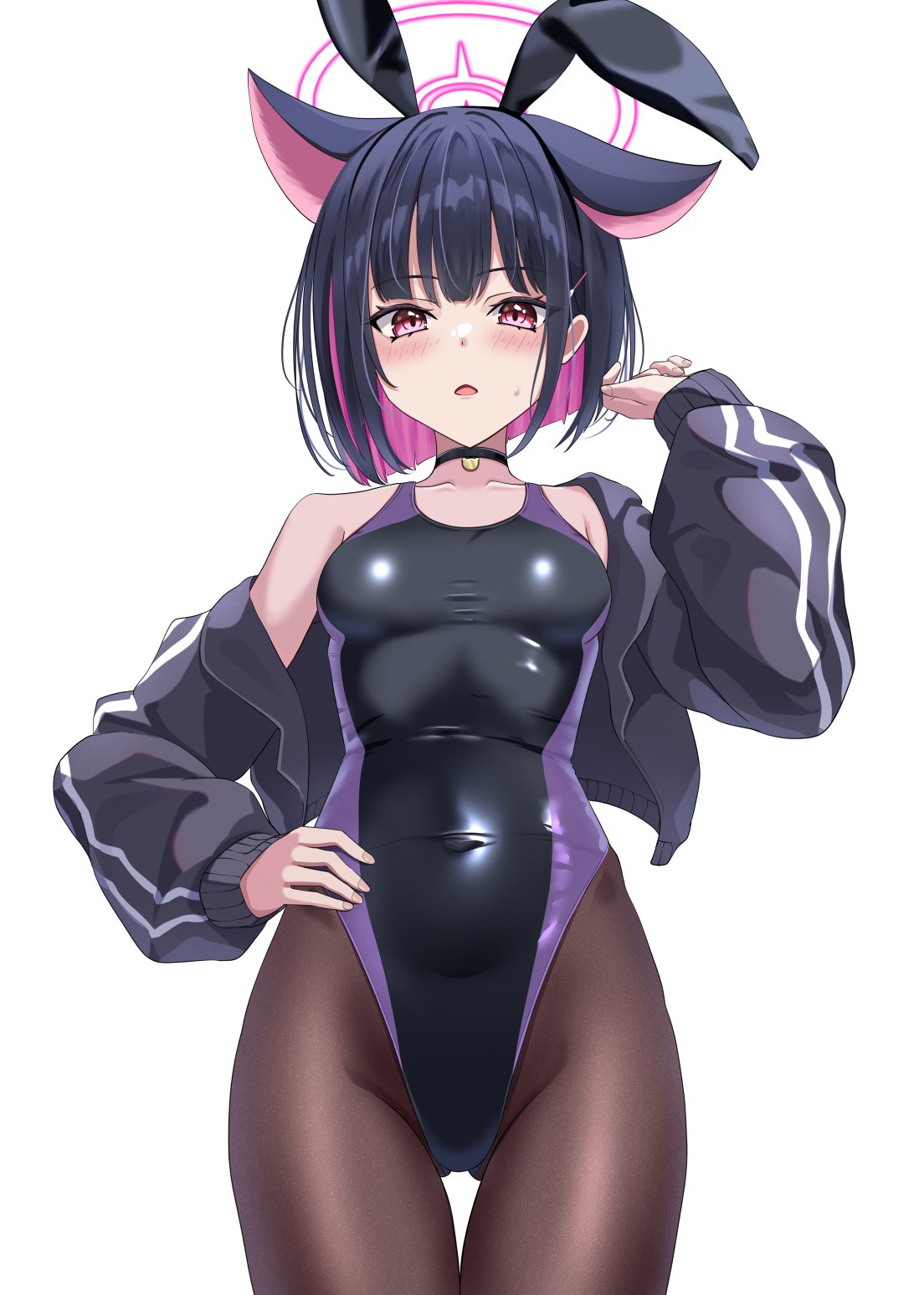 The Big ImageBoard (TBIB) - 1girl animal ears black hair blue archive breasts bunny day cat ears ...