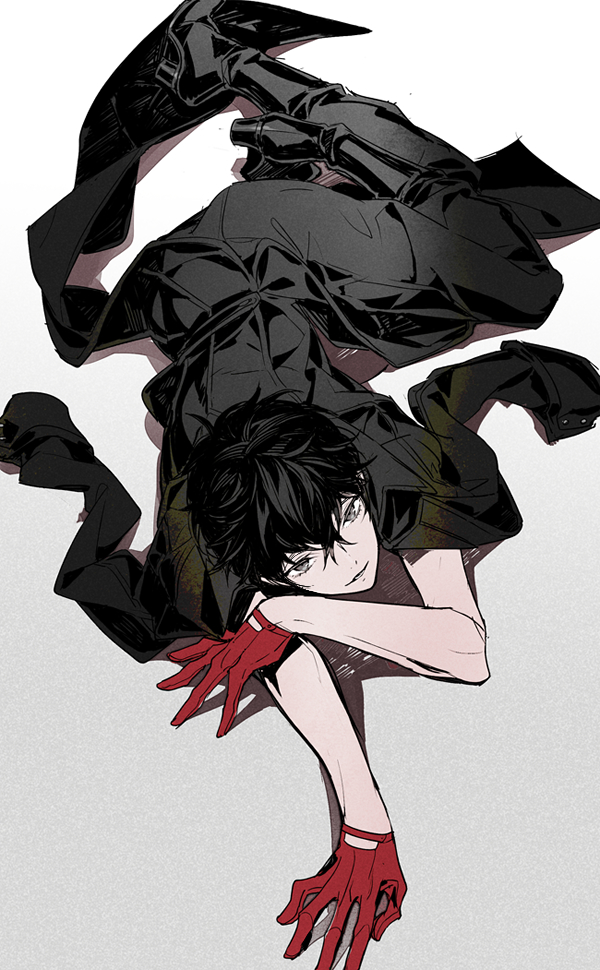 The Big ImageBoard (TBIB) - 1boy amamiya ren black coat black footwear black hair boots coat ...