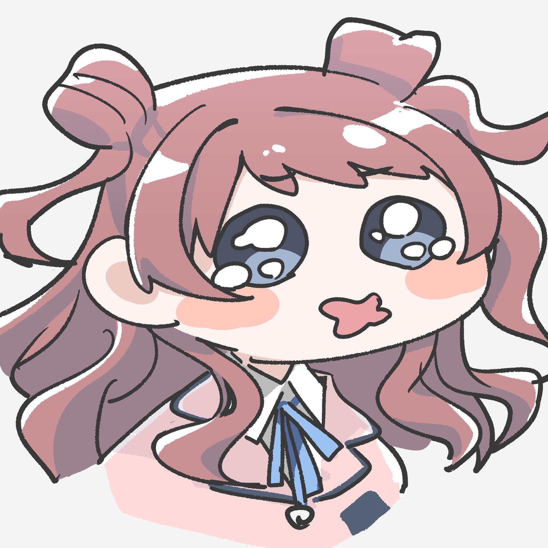The Big Imageboard Tbib 1girl Blue Eyes Blush Stickers Brown Hair