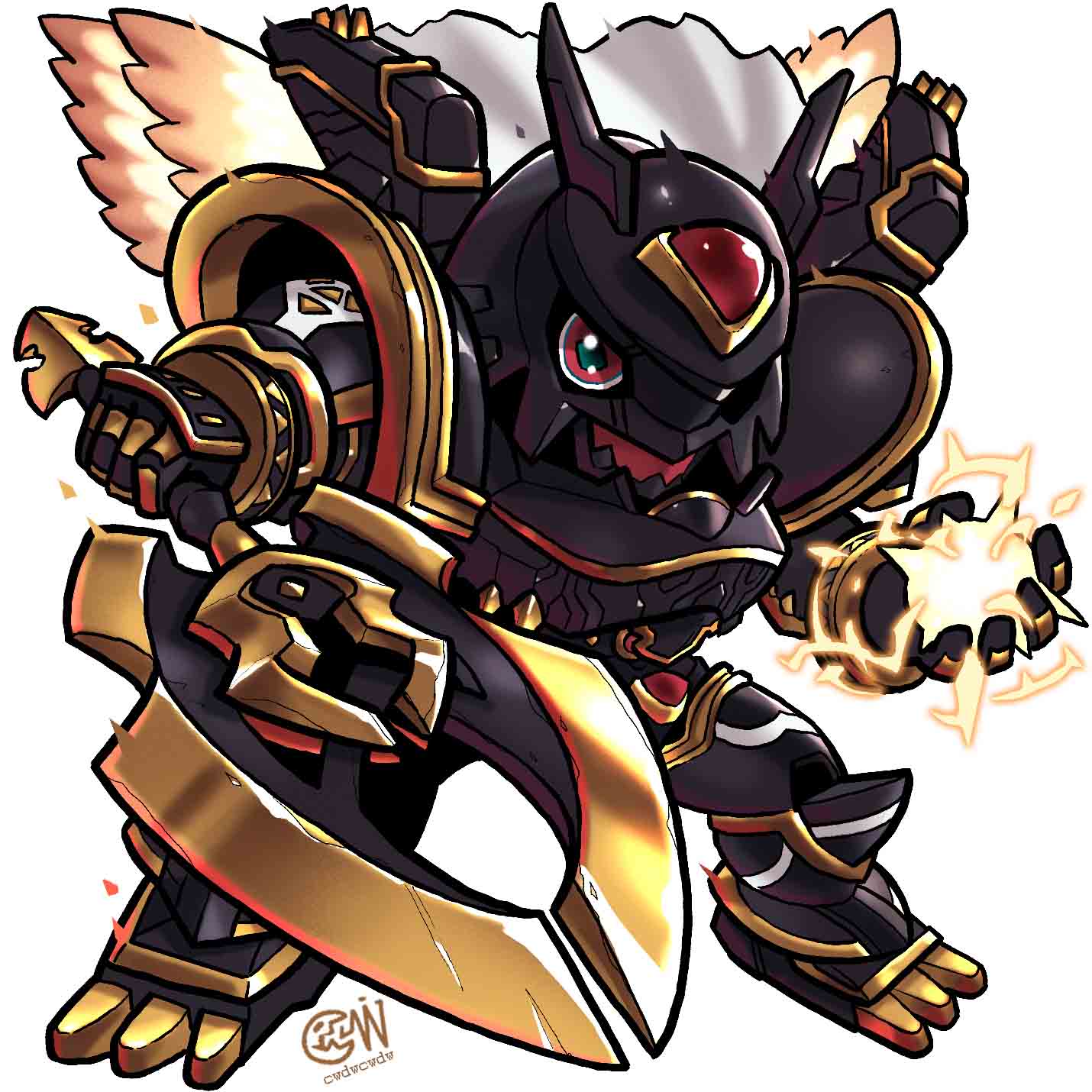 The Big ImageBoard (TBIB) - alphamon alphamon ouryuuken armor artist ...