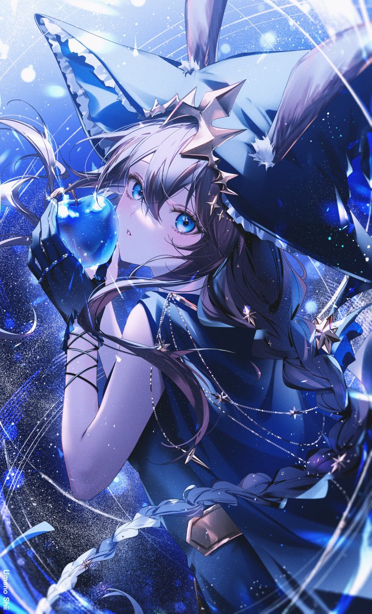 The Big ImageBoard (TBIB) - amiya (arknights) animal ears apple arknights black gloves blue ...