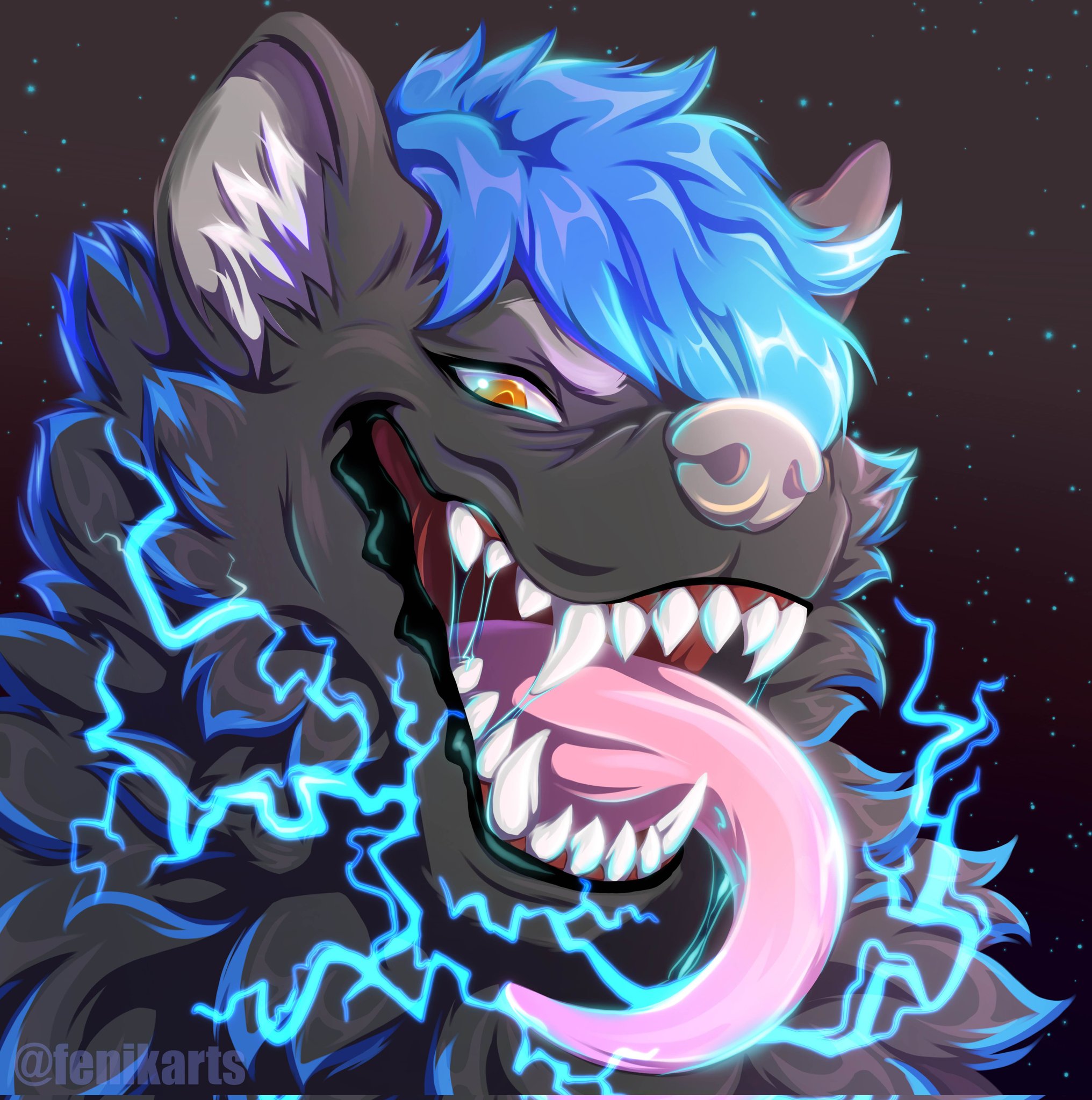 The Big ImageBoard (TBIB) - 2024 anthro biped black body black fur blue hair fenikarts fur hair ...