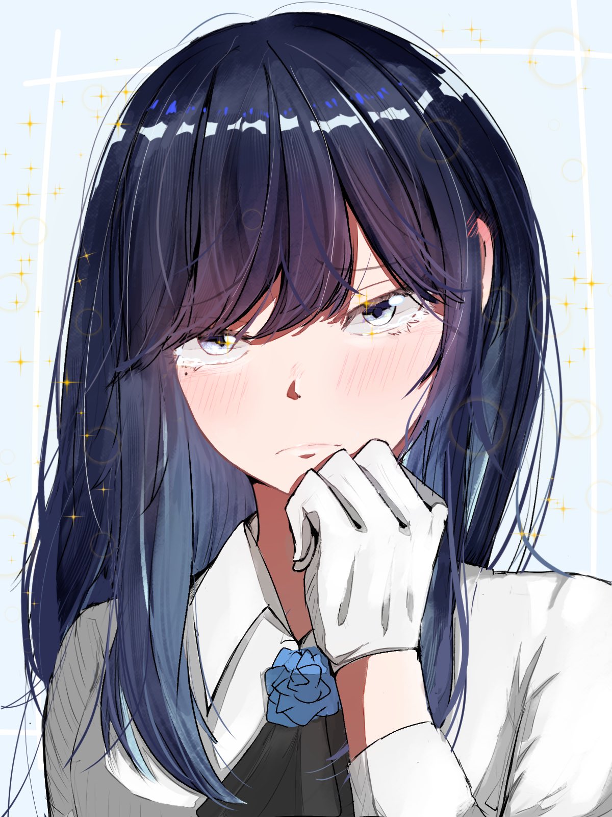 The Big ImageBoard (TBIB) - 1girl ado (utaite) blue eyes blue flower blue hair blue rose blush ...