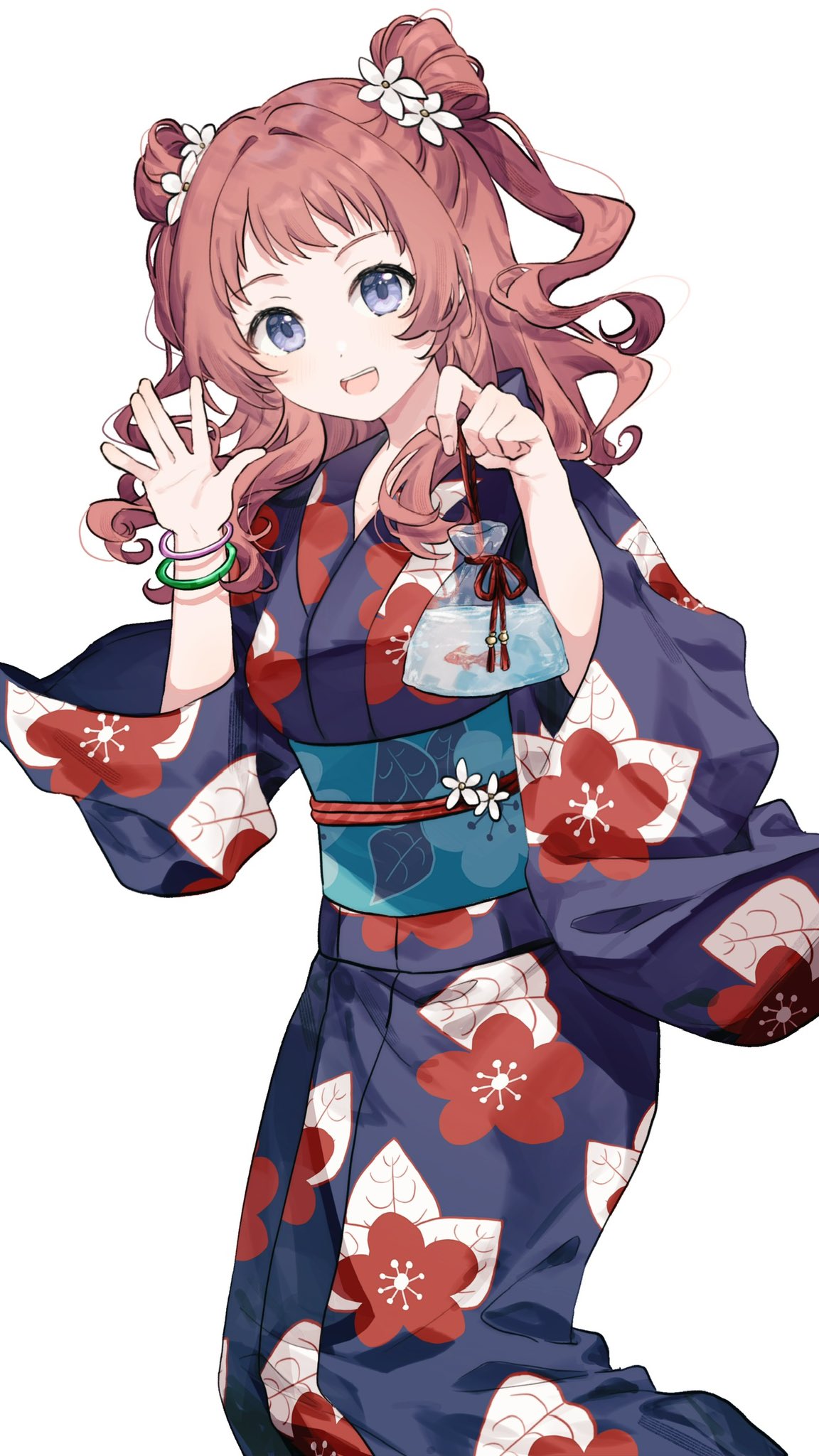 The Big ImageBoard (TBIB) - 1girl \||/ bag bagged fish blue eyes bracelet feet out of frame fish ...