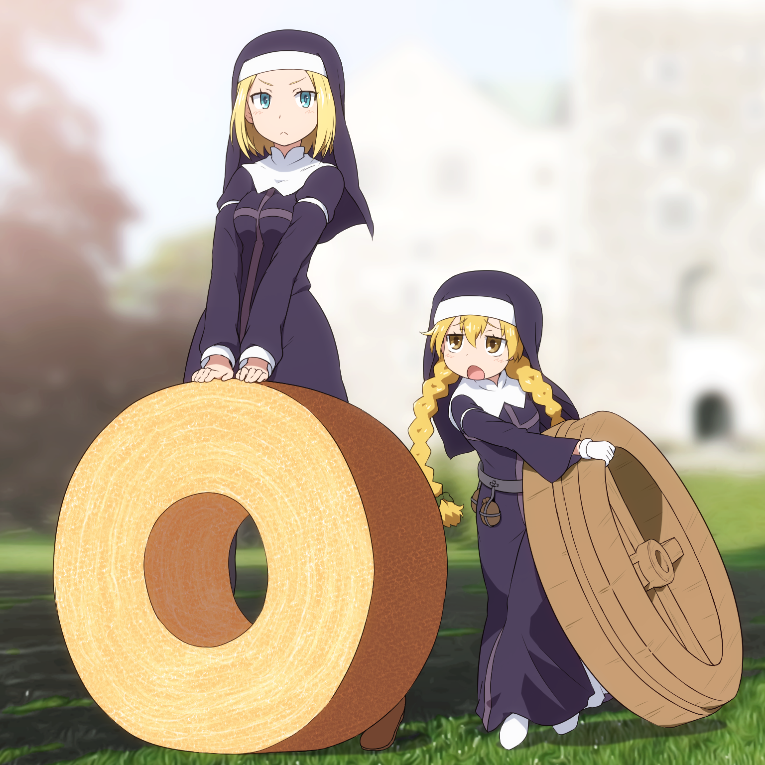 The Big ImageBoard (TBIB) - 2girls angelene bangs baumkuchen black ...