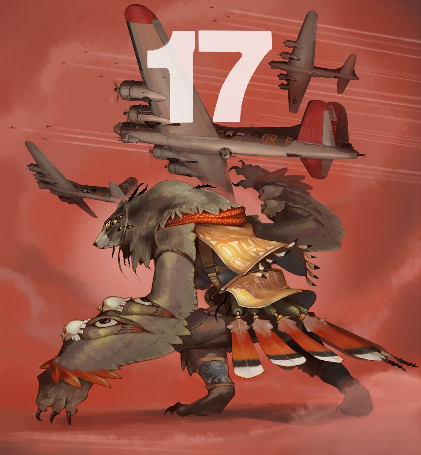 The Big ImageBoard (TBIB) - 2020 aircraft ambiguous gender anthro b-17 b-17 flying fortress b ...