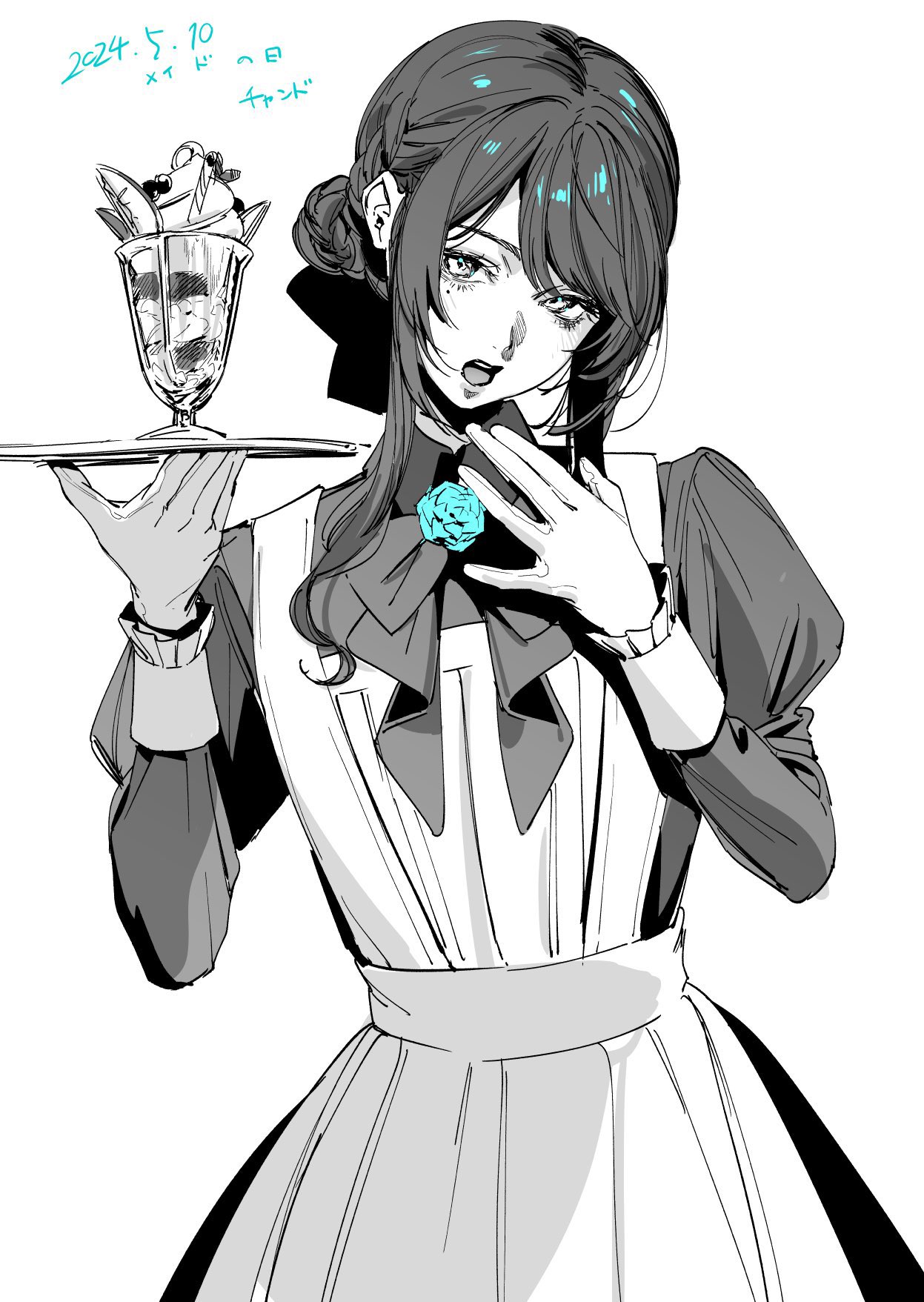 The Big ImageBoard (TBIB) - 1girl ado (utaite) adochansukisuki alternate hairstyle blue flower ...