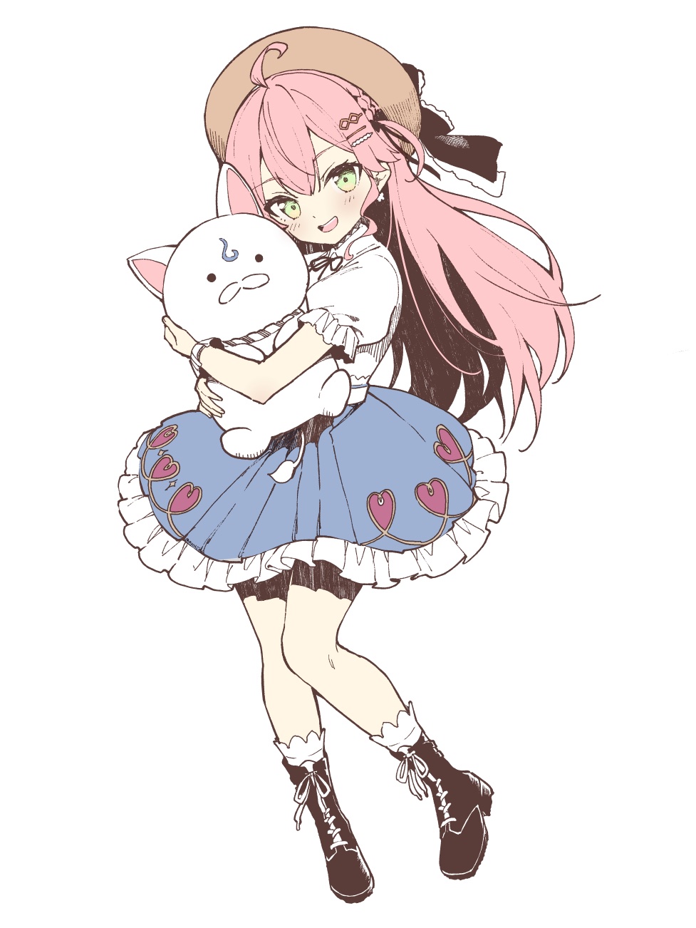The Big ImageBoard (TBIB) - 1girl 35p (sakura miko) :d ahoge black ...