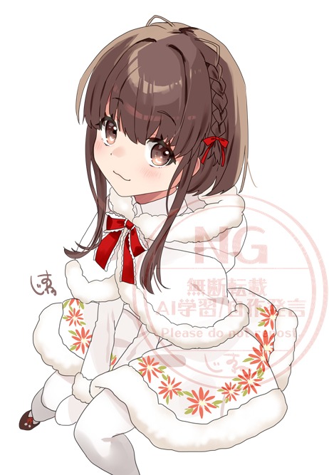 The Big ImageBoard (TBIB) - 1girl :3 braid brown eyes brown hair capelet commentary request ...