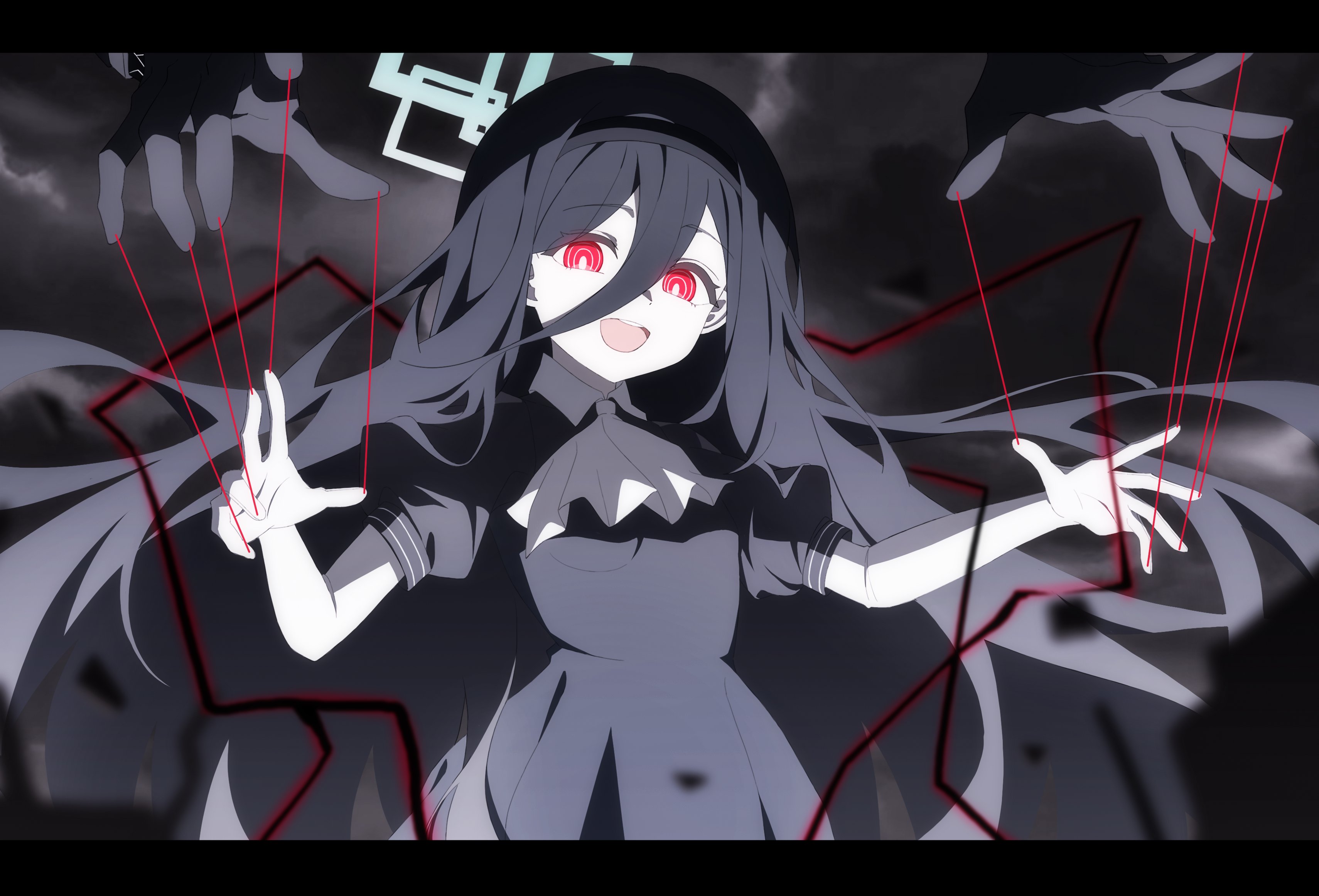 The Big ImageBoard (TBIB) - 1girl absurdres black dress black hair black hairband blue archive ...