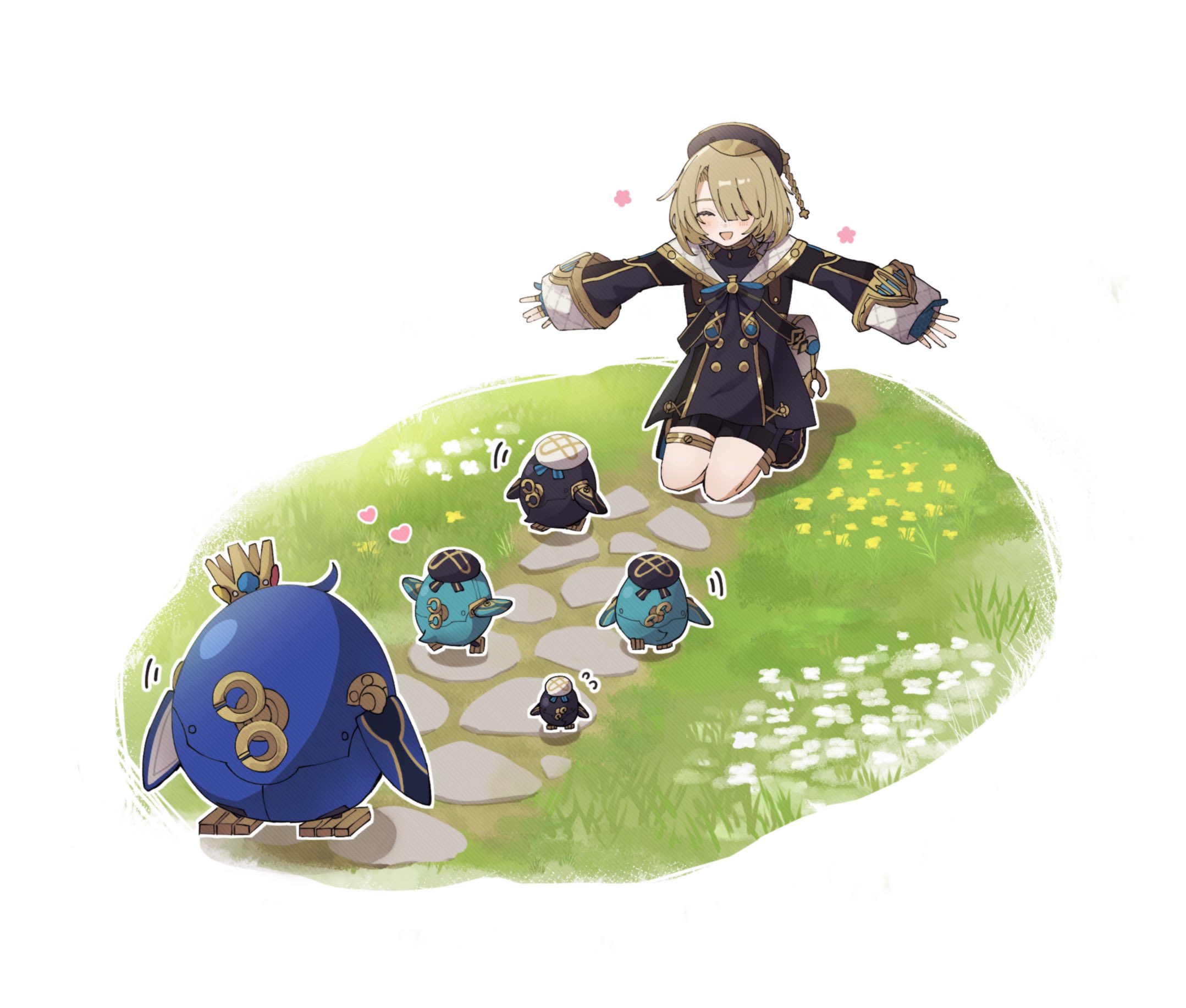 The Big ImageBoard (TBIB) - 1boy beret bird blonde hair blush boots ...