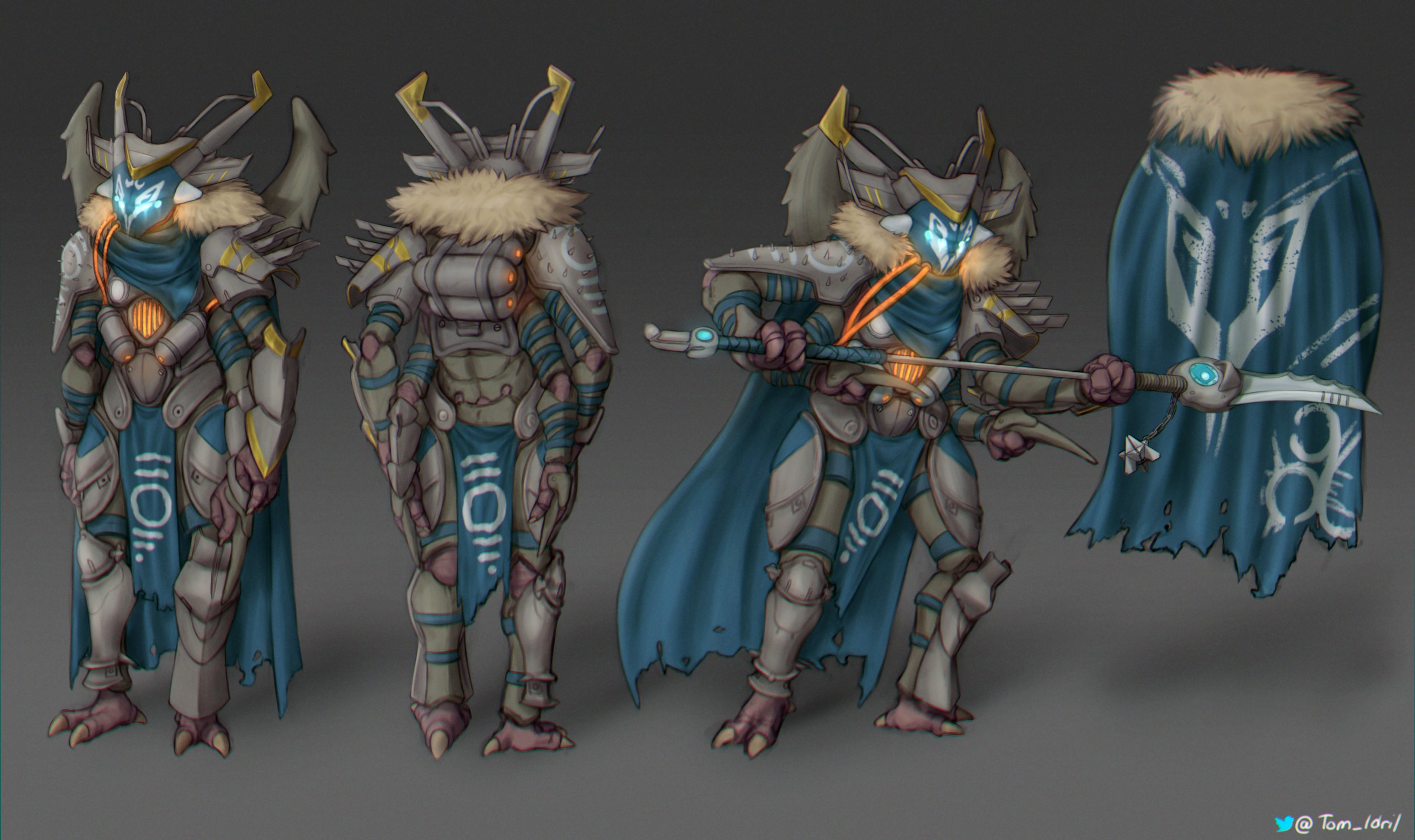 The Big ImageBoard (TBIB) - alien ambiguous gender armor arthropod blue eyes cape clothing ...