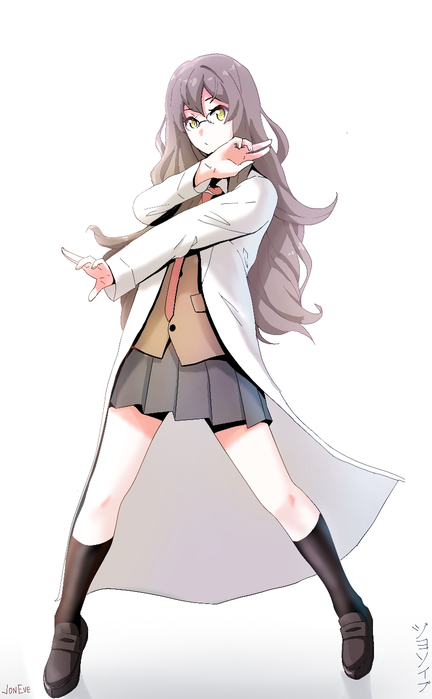 The Big ImageBoard (TBIB) - 1girl artist name black socks blazer brown hair futaba rio glasses ...