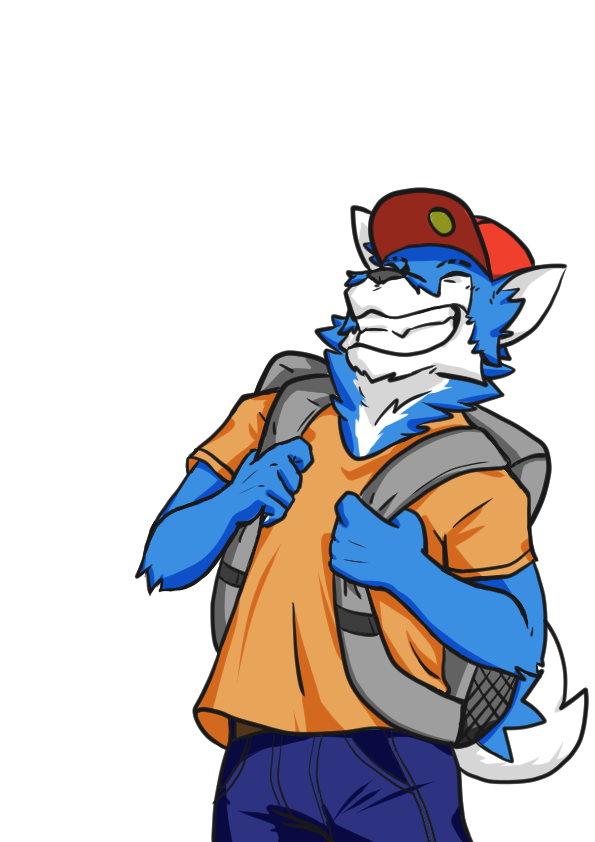 The Big ImageBoard (TBIB) - alpha channel anthro blue body blue fur canid canine canis clothed ...