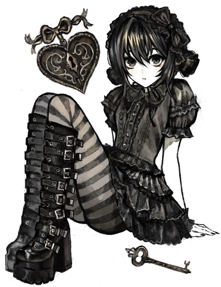 The Big ImageBoard (TBIB) - 1girl belt boots black boots black eyes black hair black hairband ...