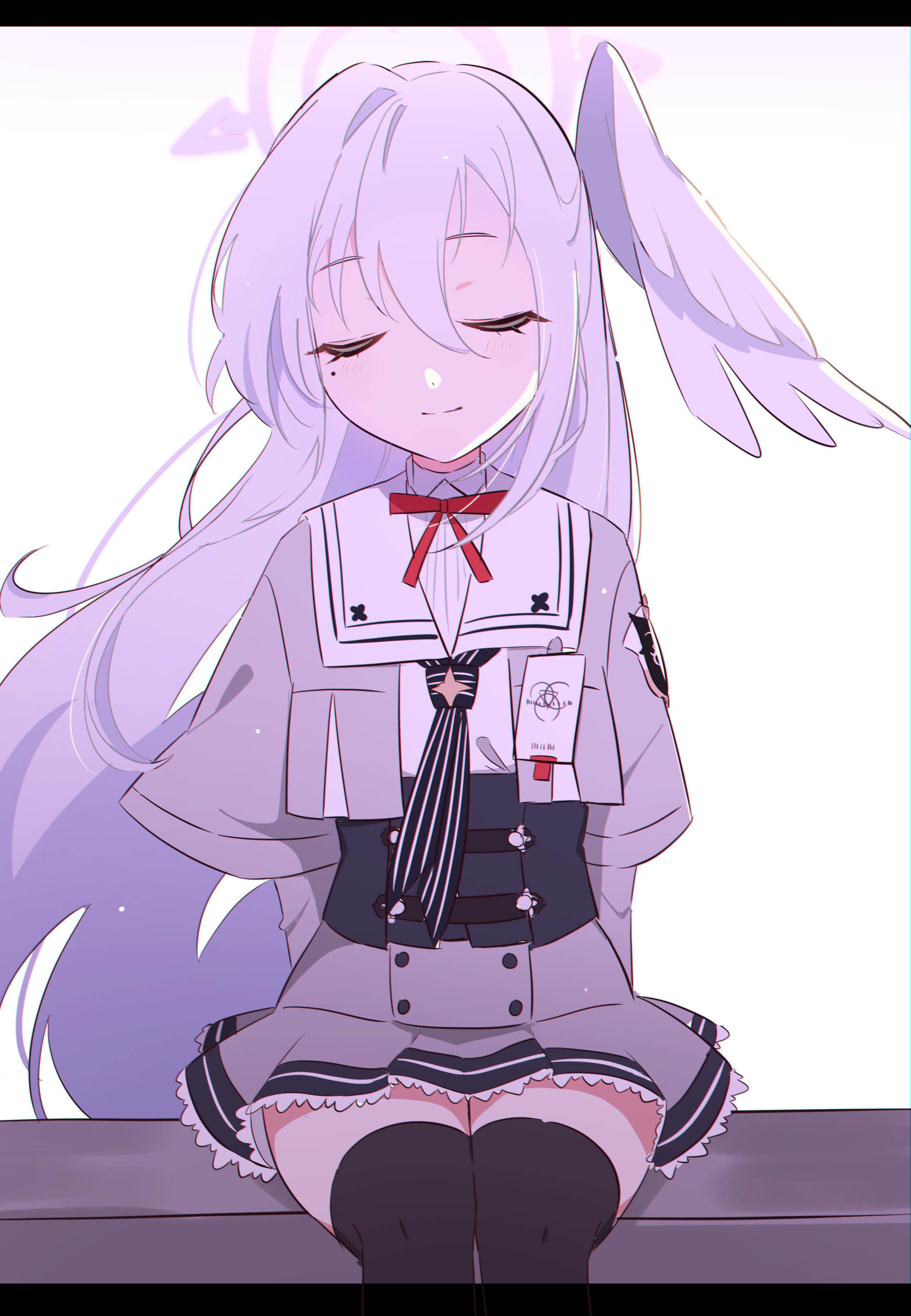 The Big ImageBoard (TBIB) - 1girl absurdres blue archive closed mouth cowboy shot gmais2514 grey ...