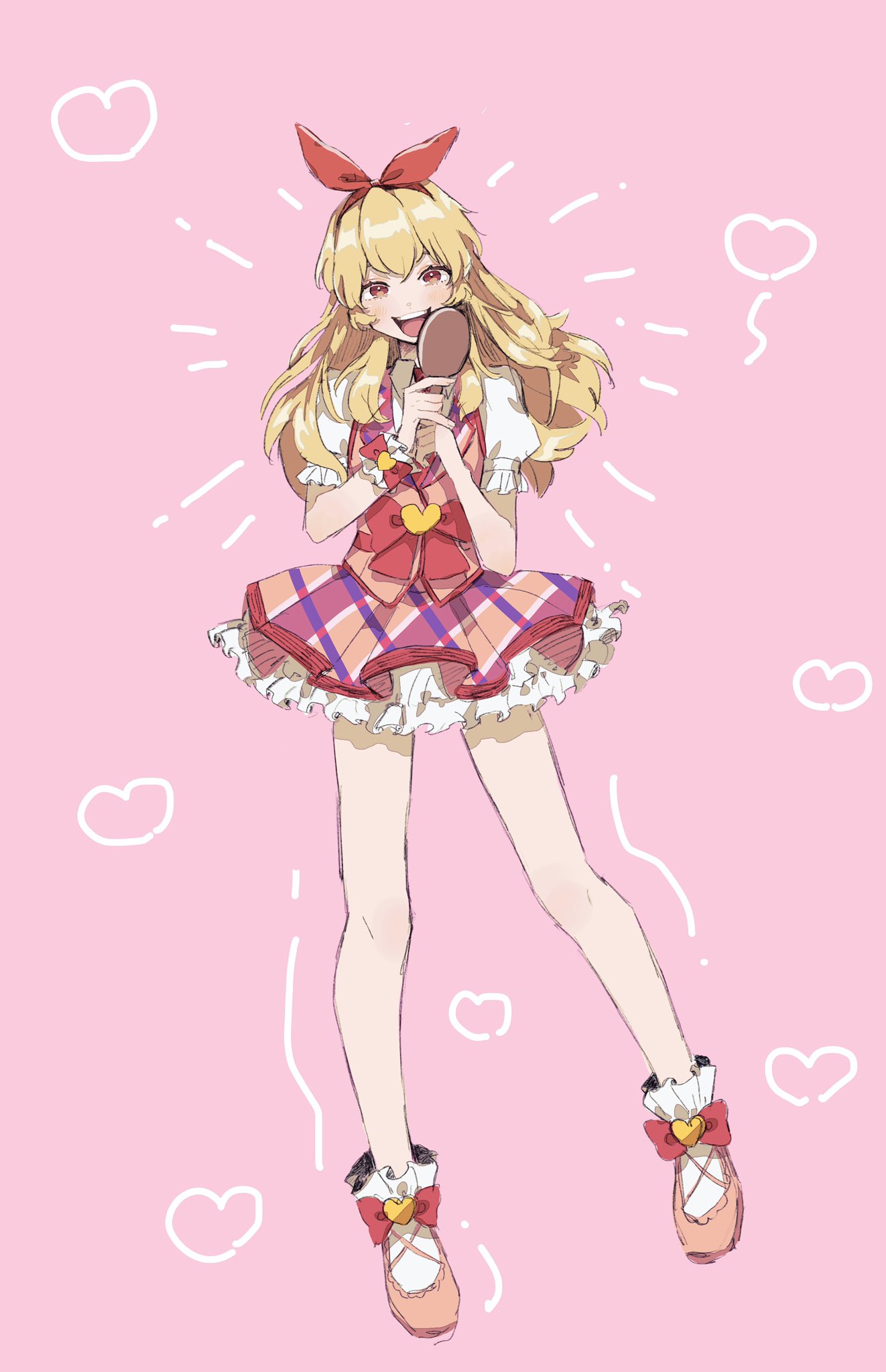The Big ImageBoard (TBIB) - 1girl :d aikatsu! aikatsu! (series) blonde hair bow hair bow heart ...