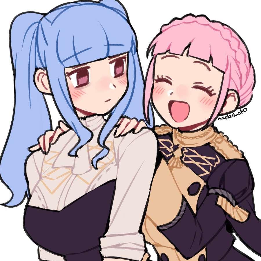 The Big Imageboard Tbib 2girls Alternate Hairstyle Artist Name Blue