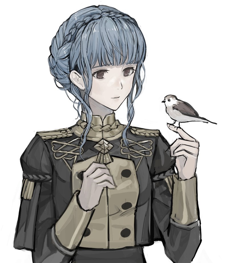 The Big ImageBoard (TBIB) - 1girl bird blue hair braid brown eyes crown ...