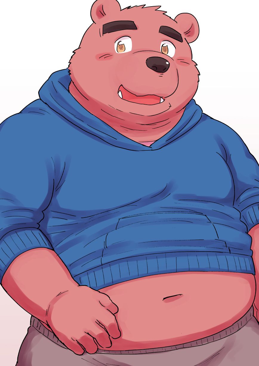 The Big Imageboard Tbib 2017 Anthro Bear Belly Black Nose Blush