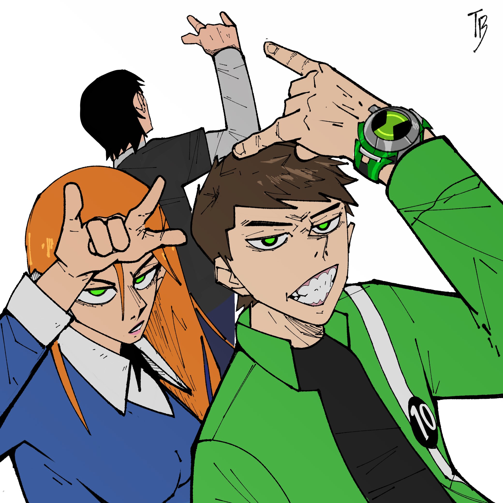 The Big ImageBoard (TBIB) - 1girl 2boys \m/ \n/ ben 10 ben 10: alien ...