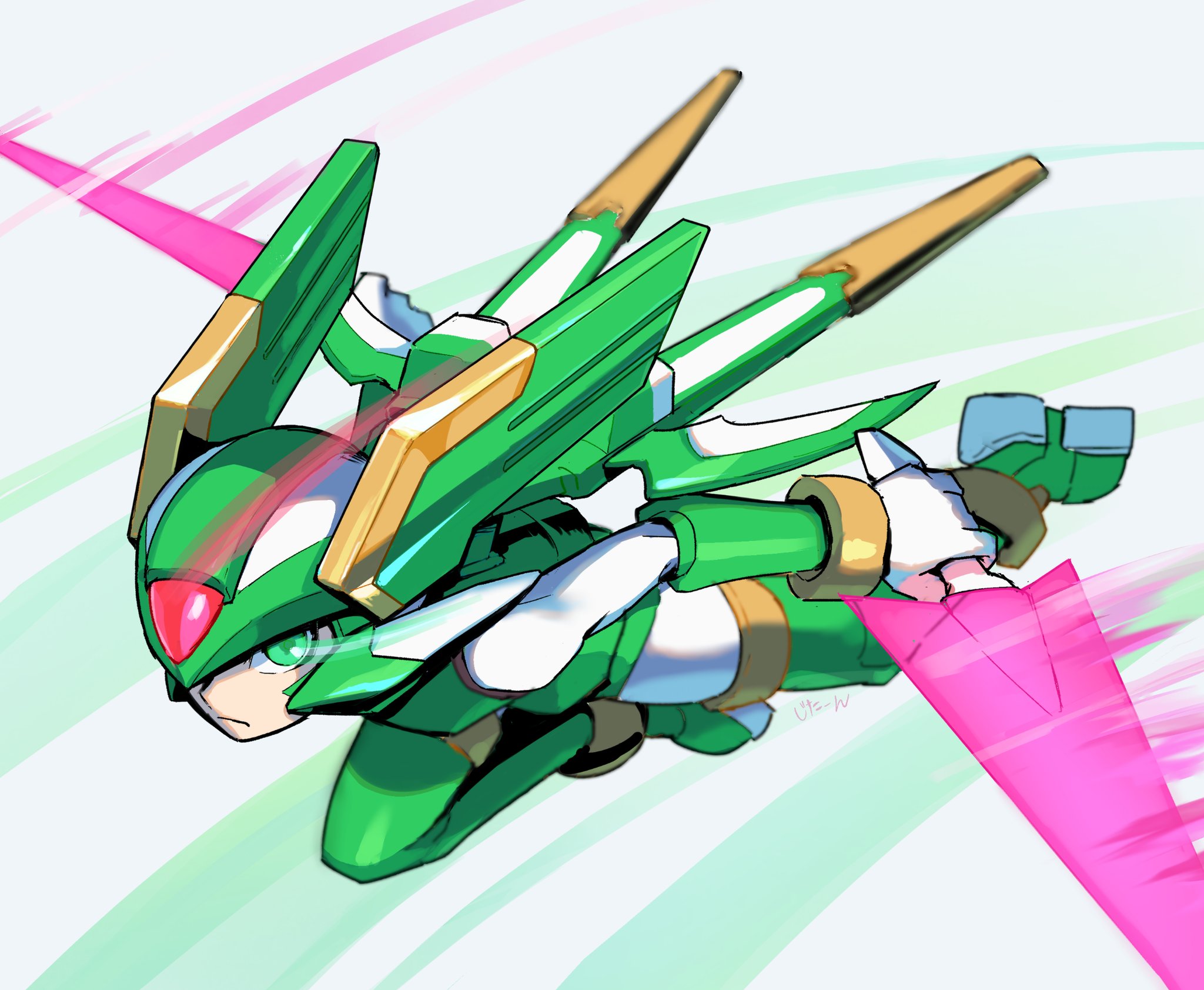 The Big ImageBoard (TBIB) - 1boy armor dashing dual wielding energy ...