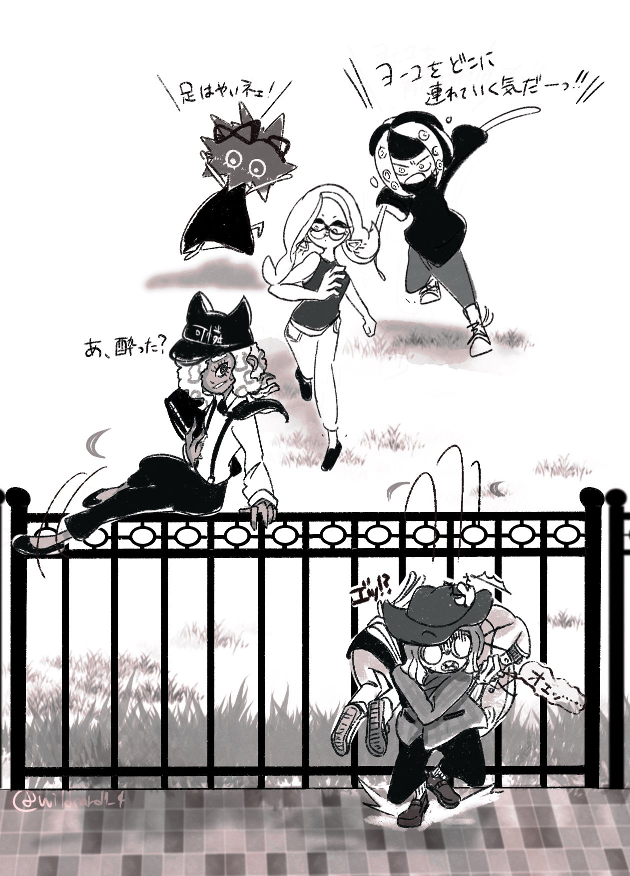 The Big ImageBoard (TBIB) - 6+girls aachin (splatoon) bibi (splatoon) black dress black footwear ...