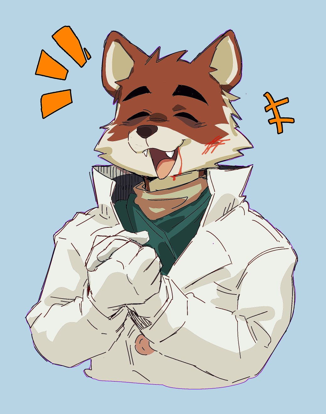 The Big ImageBoard (TBIB) - 1boy animal ears artemis (rtf) blood blood from mouth blue ...