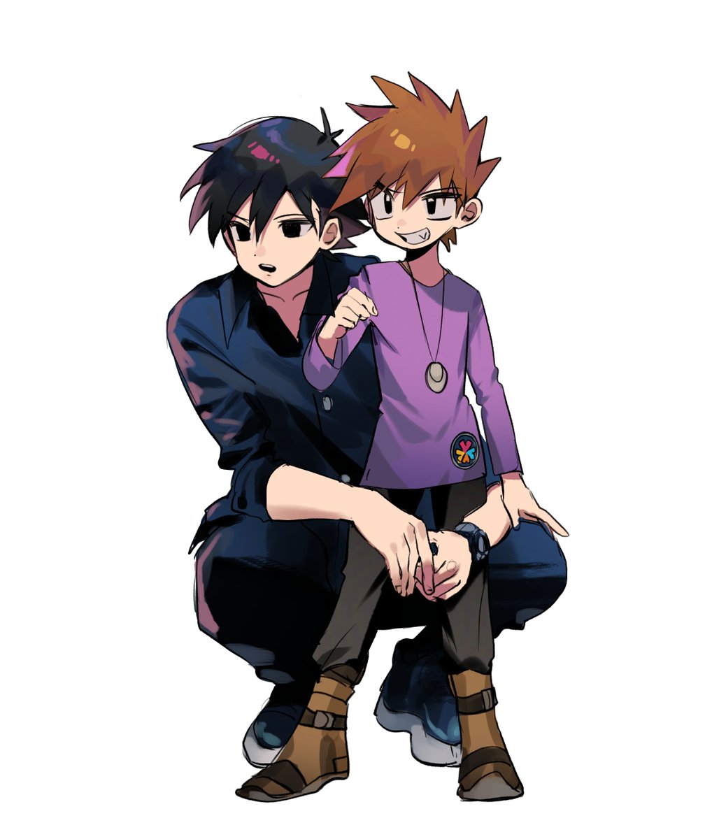 The Big ImageBoard (TBIB) - 2boys age difference aged down aged up black eyes black hair blue ...