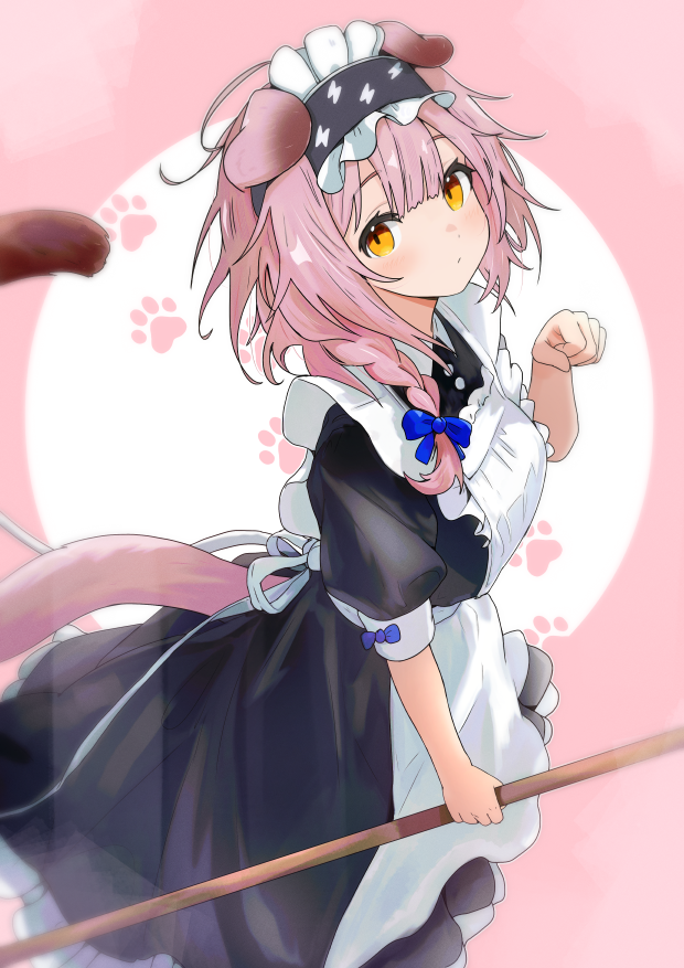 The Big ImageBoard (TBIB) - 1girl alternate costume animal ears apron arknights black dress ...