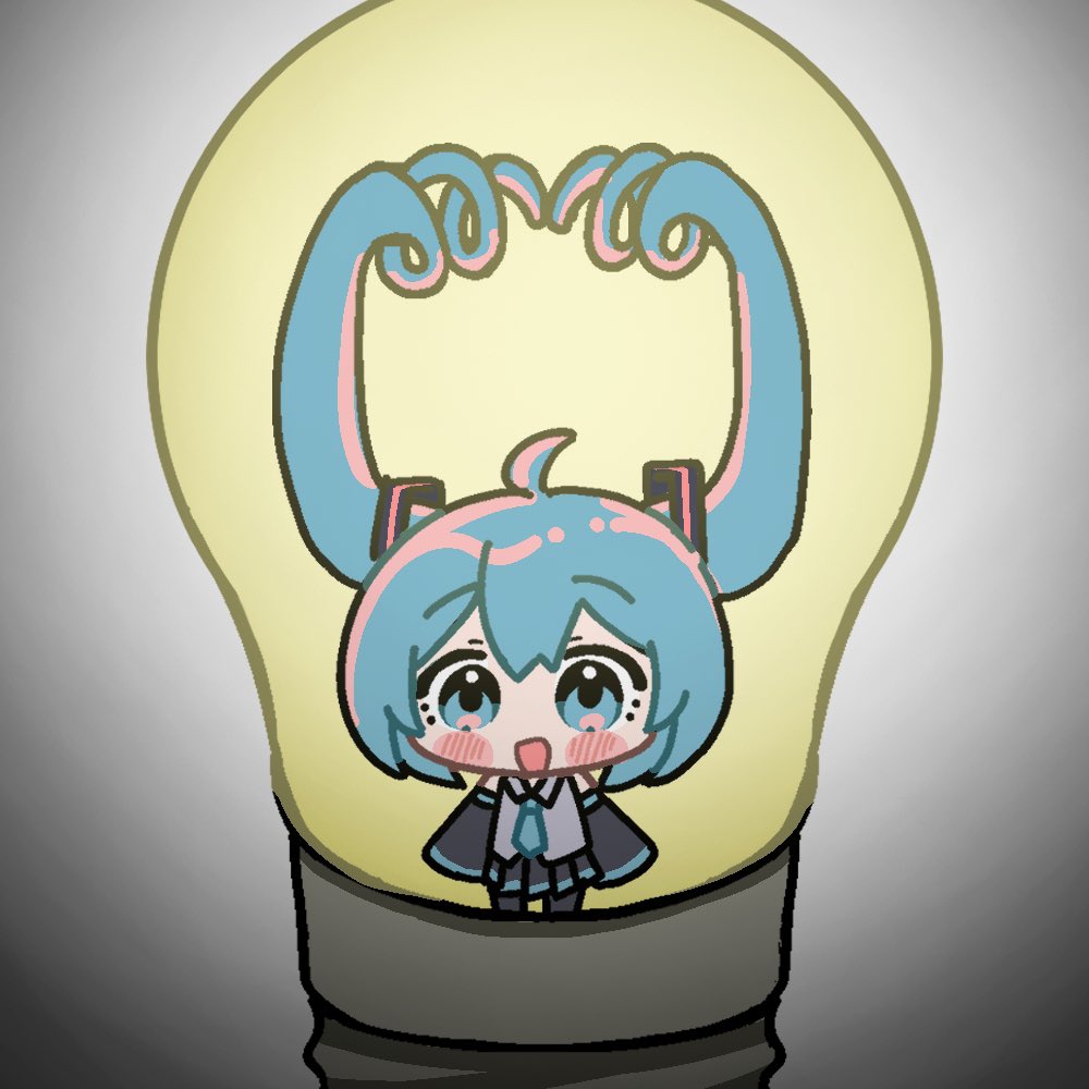 The Big ImageBoard (TBIB) - 1girl blue eyes blue hair blush stickers chibi commentary detached ...