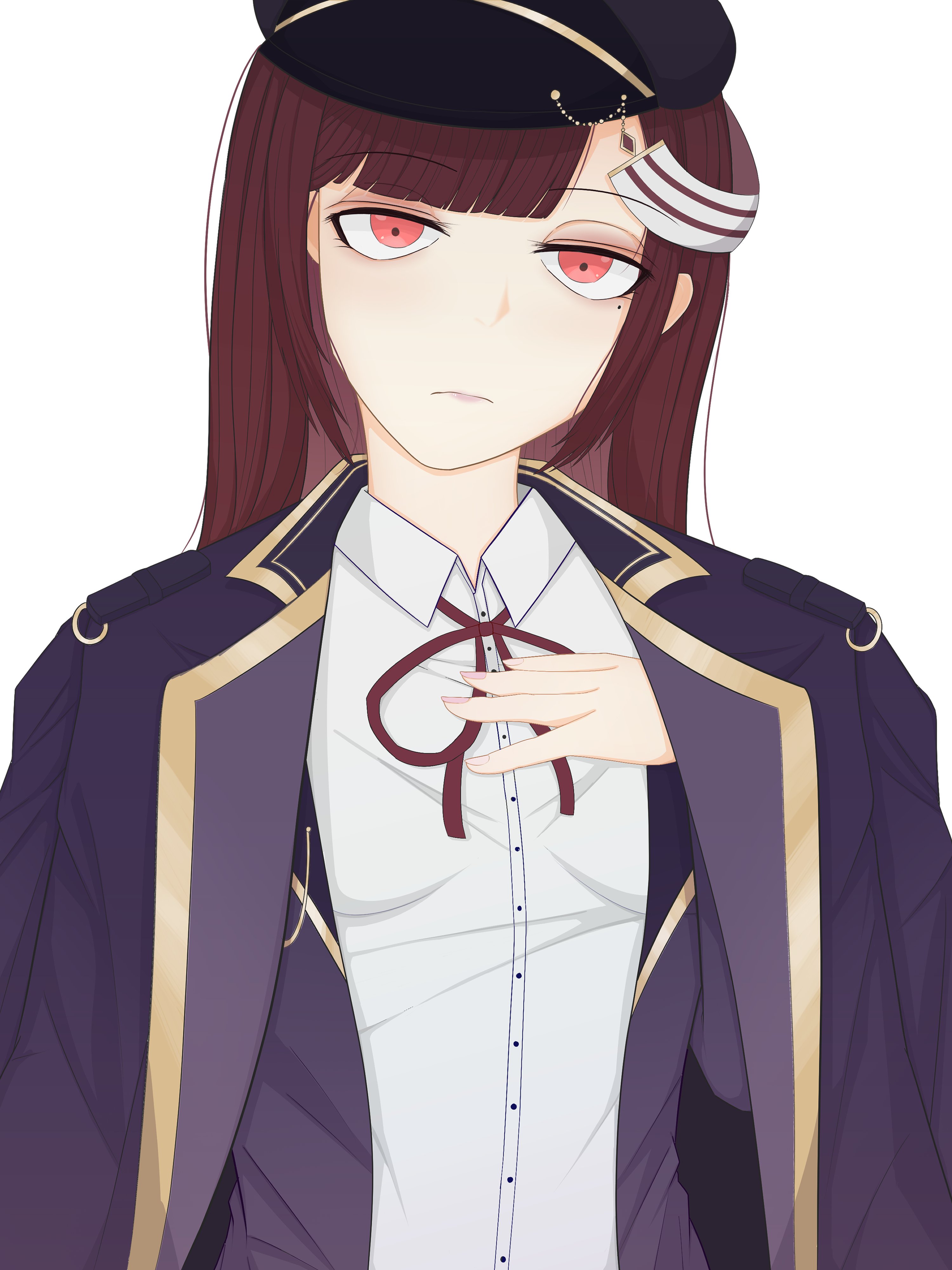 The Big ImageBoard (TBIB) - absurdres banmin chan black coat black hat black jacket brown hair ...