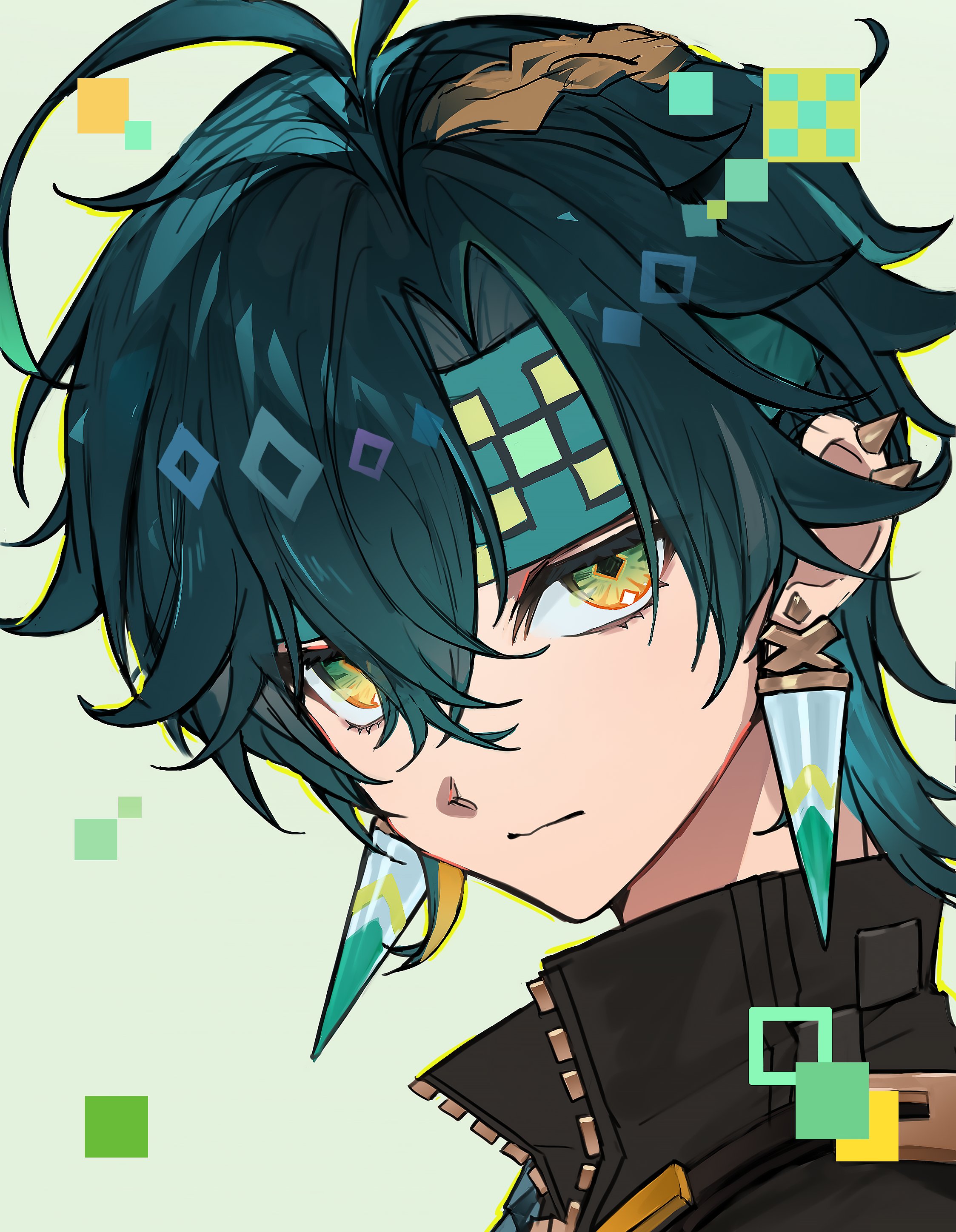 The Big ImageBoard (TBIB) - 1boy absurdres black hair black shirt ...