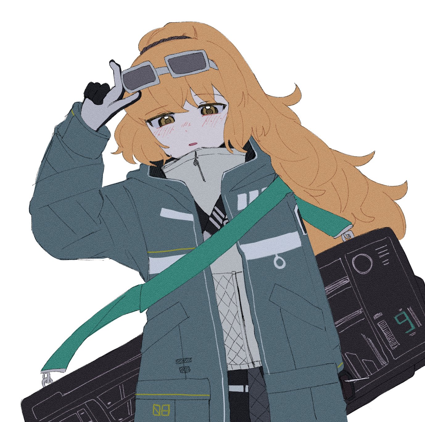 The Big ImageBoard (TBIB) - 1girl akki (lcb 008) arm up bag coat devyat ...