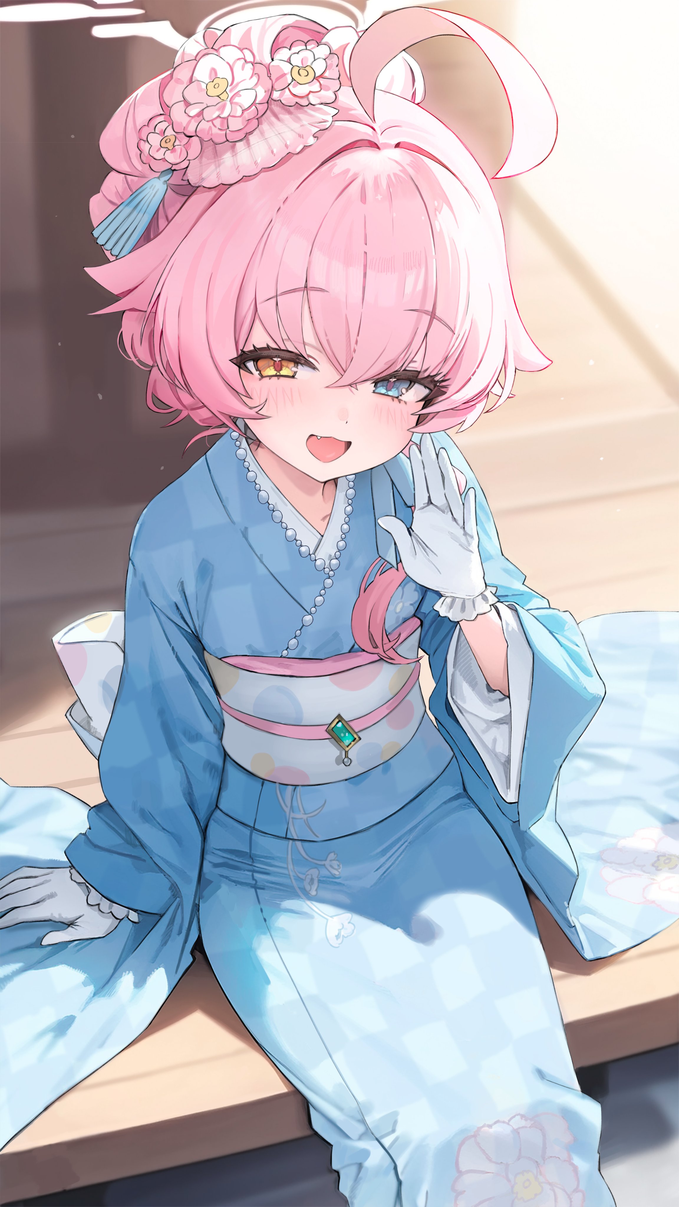 The Big ImageBoard (TBIB) - 1girl absurdres ahoge alternate costume alternate hairstyle blue ...