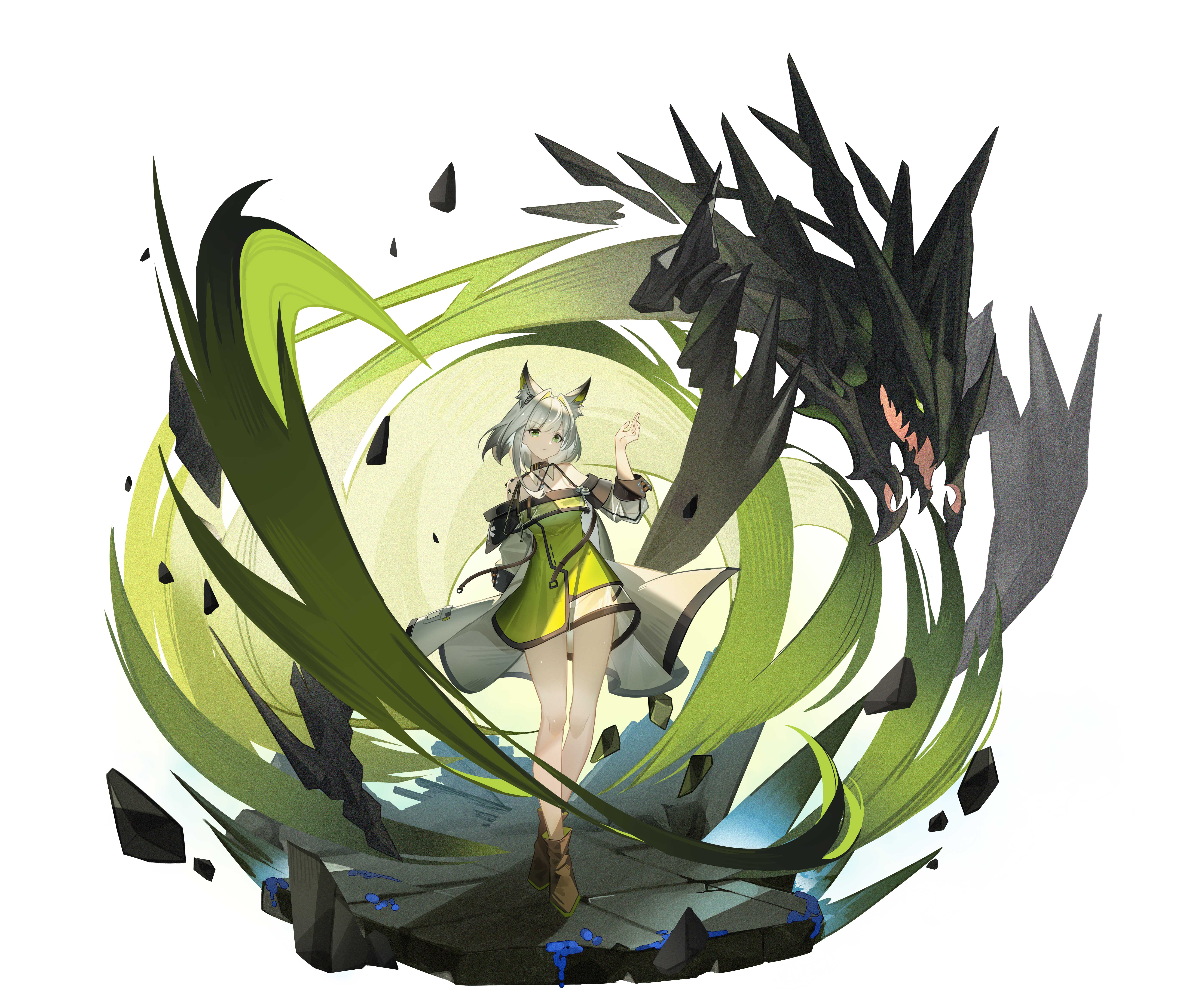 The Big ImageBoard (TBIB) - 1girl absurdres animal ear fluff animal ears ankle boots arknights ...