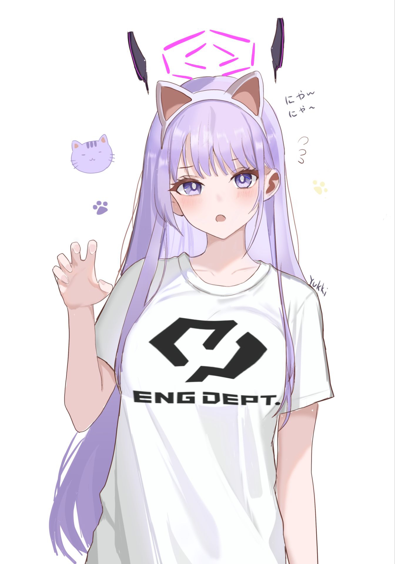 The Big ImageBoard (TBIB) - 1girl :o animal ear hairband animal ears artist name blue archive ...