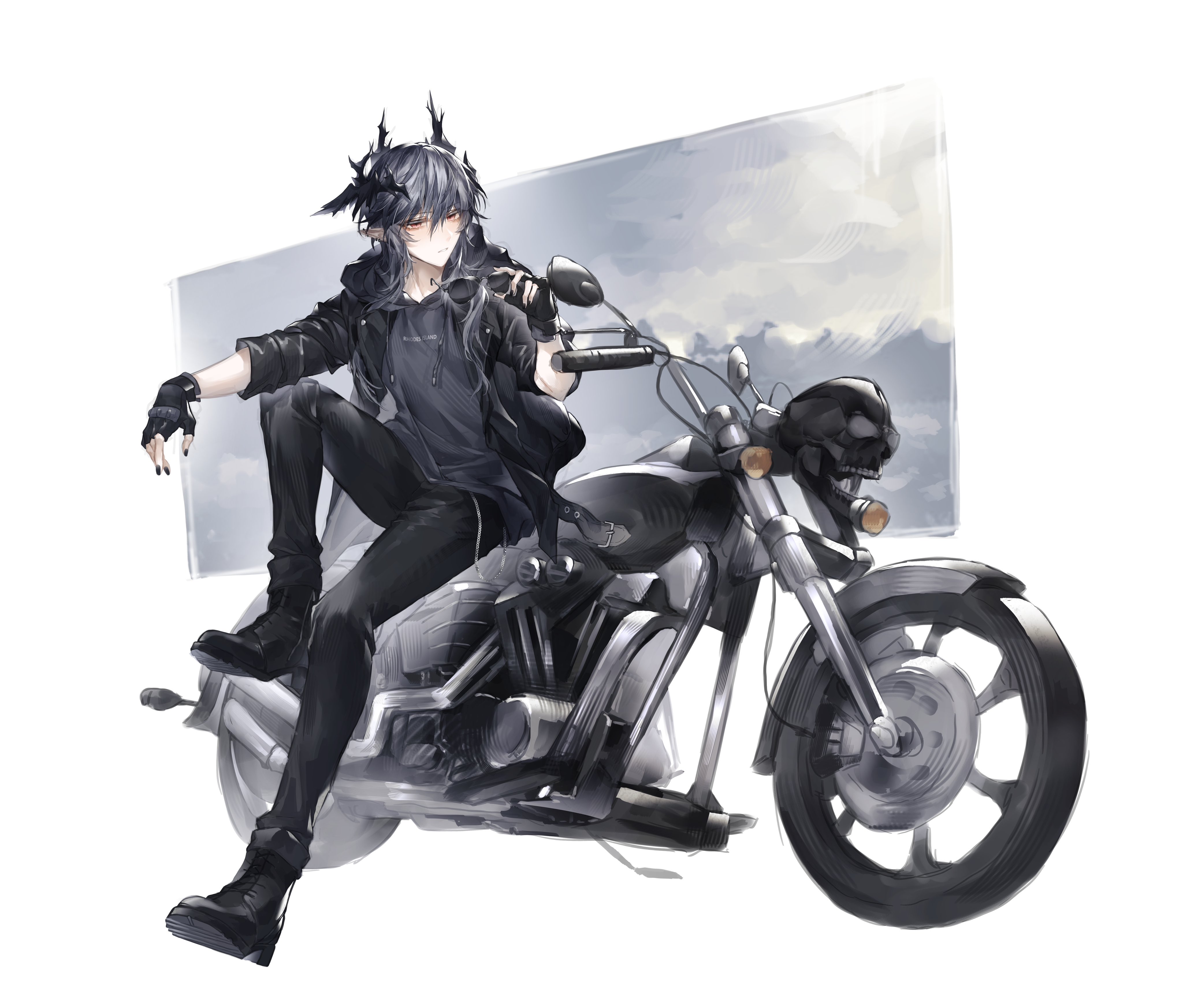 The Big ImageBoard (TBIB) - 1boy absurdres arknights black boots black ...