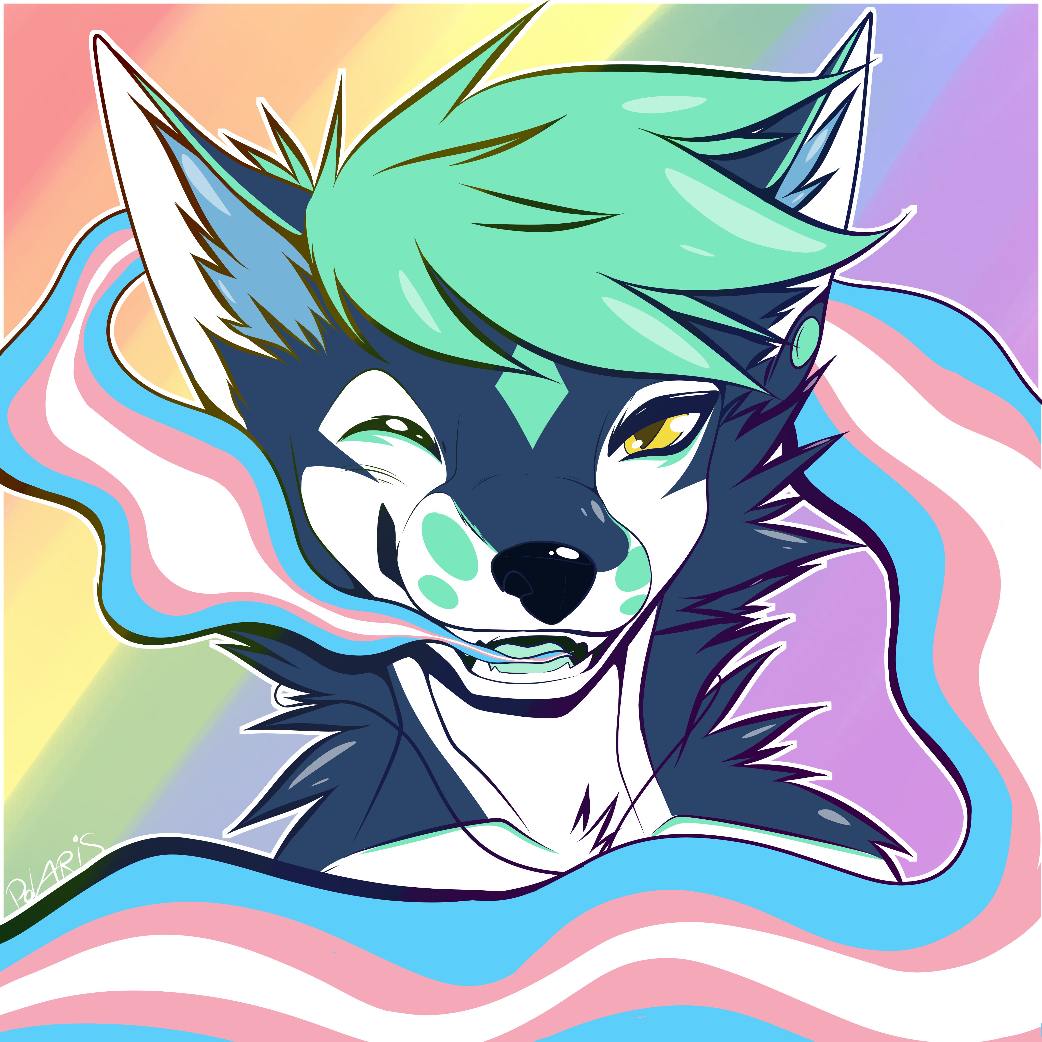 The Big ImageBoard (TBIB) - 1:1 absurd res aesma anthro canid canine canis domestic dog flag hi ...