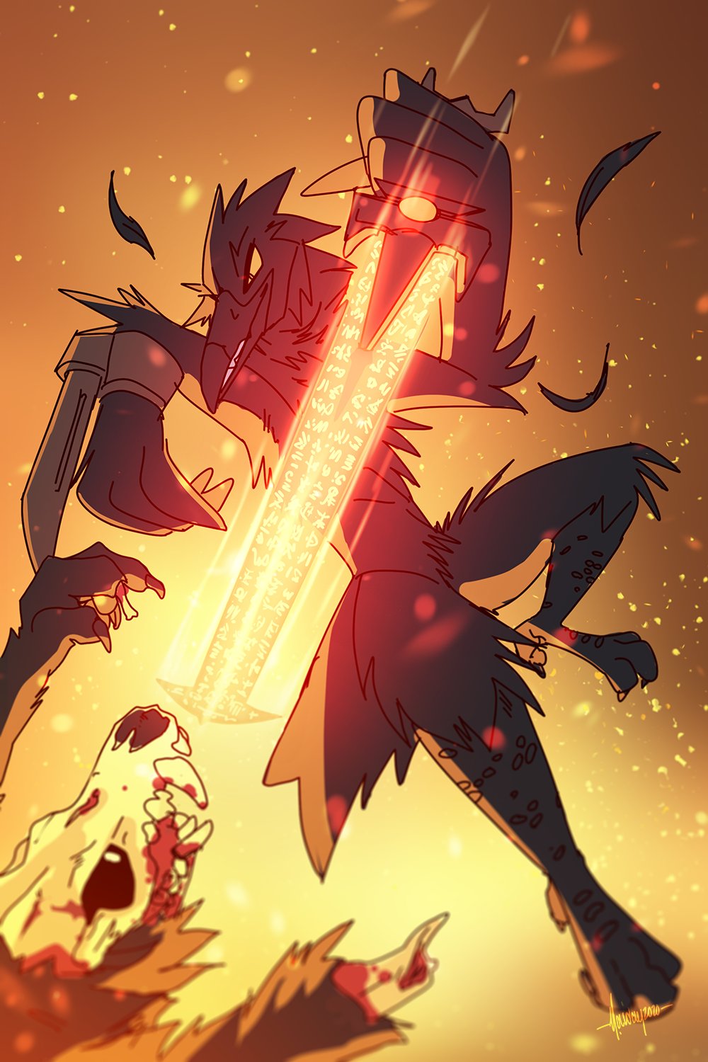 The Big Imageboard Tbib 2020 2 3 Anthro Avian Battle Beak Bird