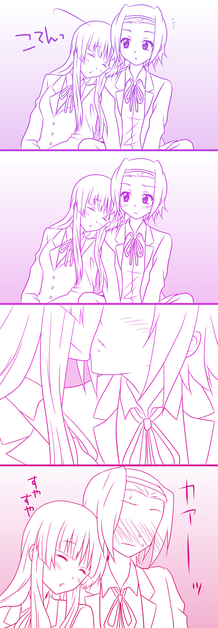 The Big Imageboard Tbib 4koma Akiyama Mio Bad Id Bad Pixiv Id Blush
