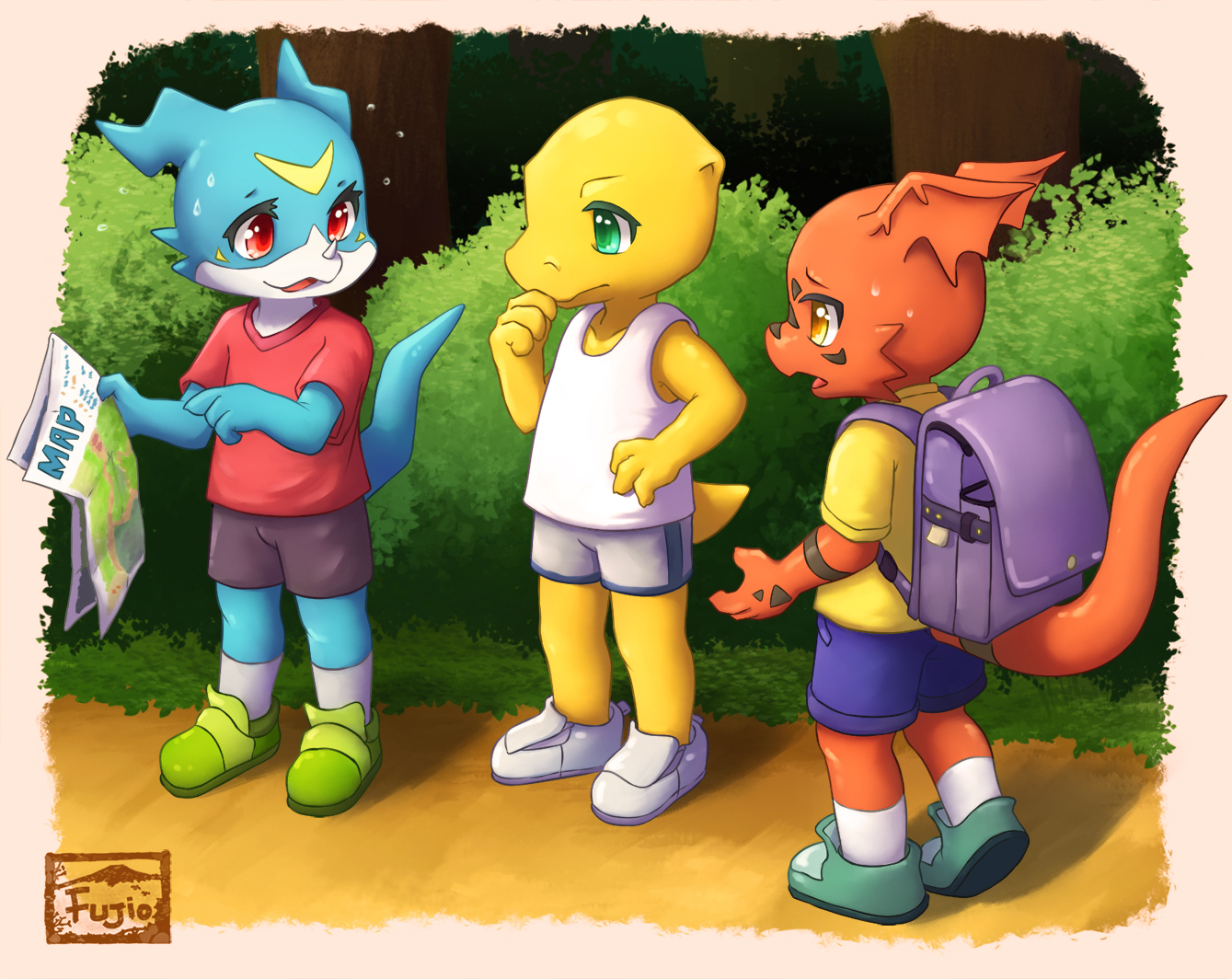 The Big ImageBoard (TBIB) - agumon anthro bag bandai namco bottomwear clothing digimon digimon ...